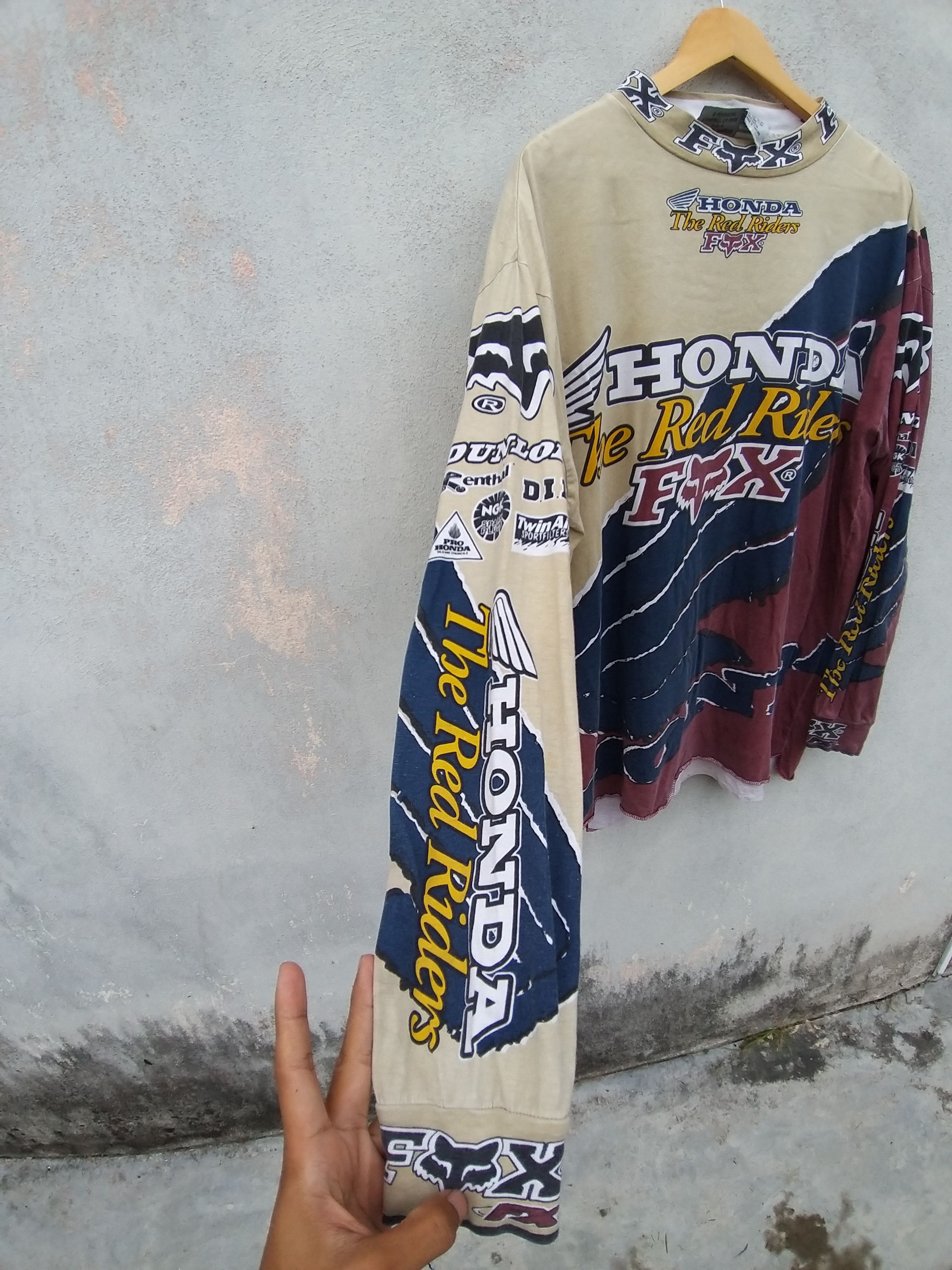 Fox Racing × Vintage VINTAGE 1995 FOX RACING HONDA RHUDE MOTOCROSS ...