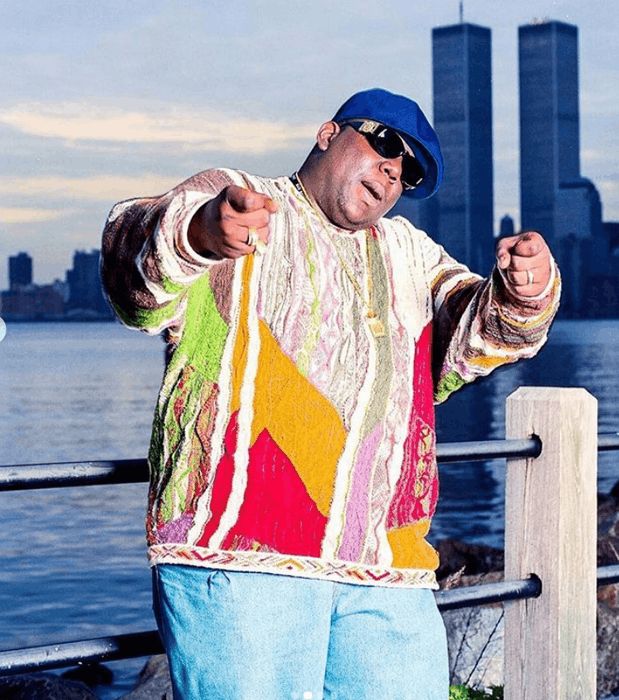 Coogi The Notorious B.I.G. photographed by Chi Modu, 1997 | Grailed