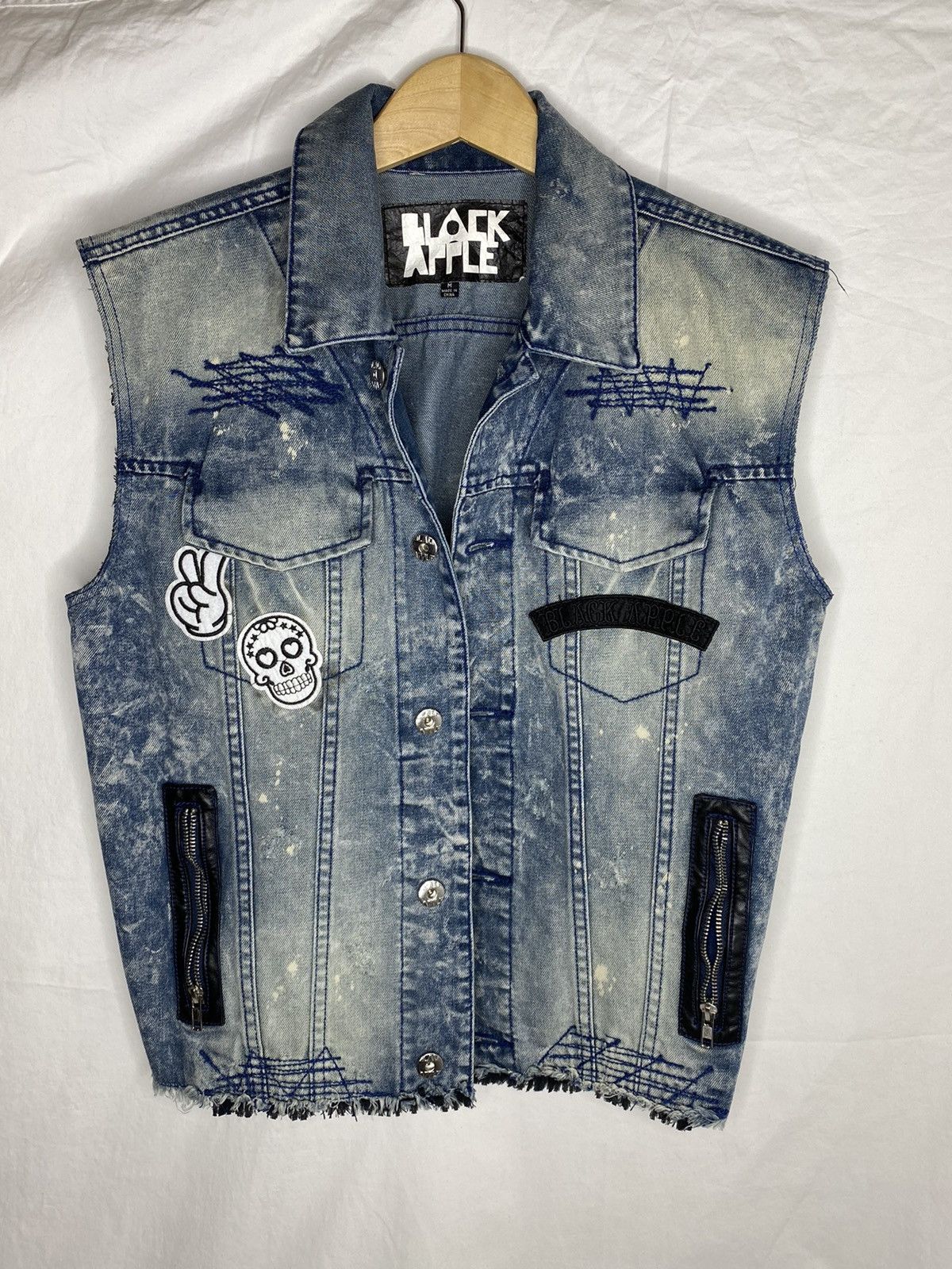 Black Apple Black Apple Denim Vest with Patches | Grailed