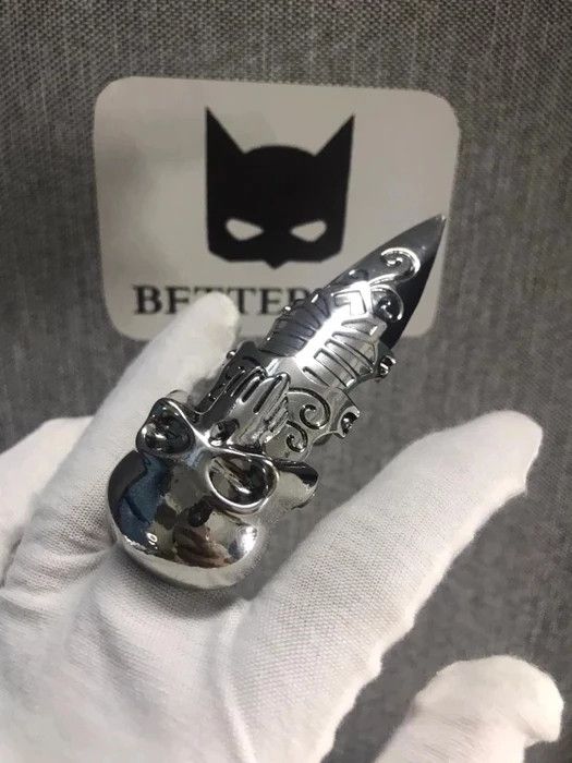 Vintage Punk Skull Finger Ring Knuckle Armour Full Ring Gothic | Grailed