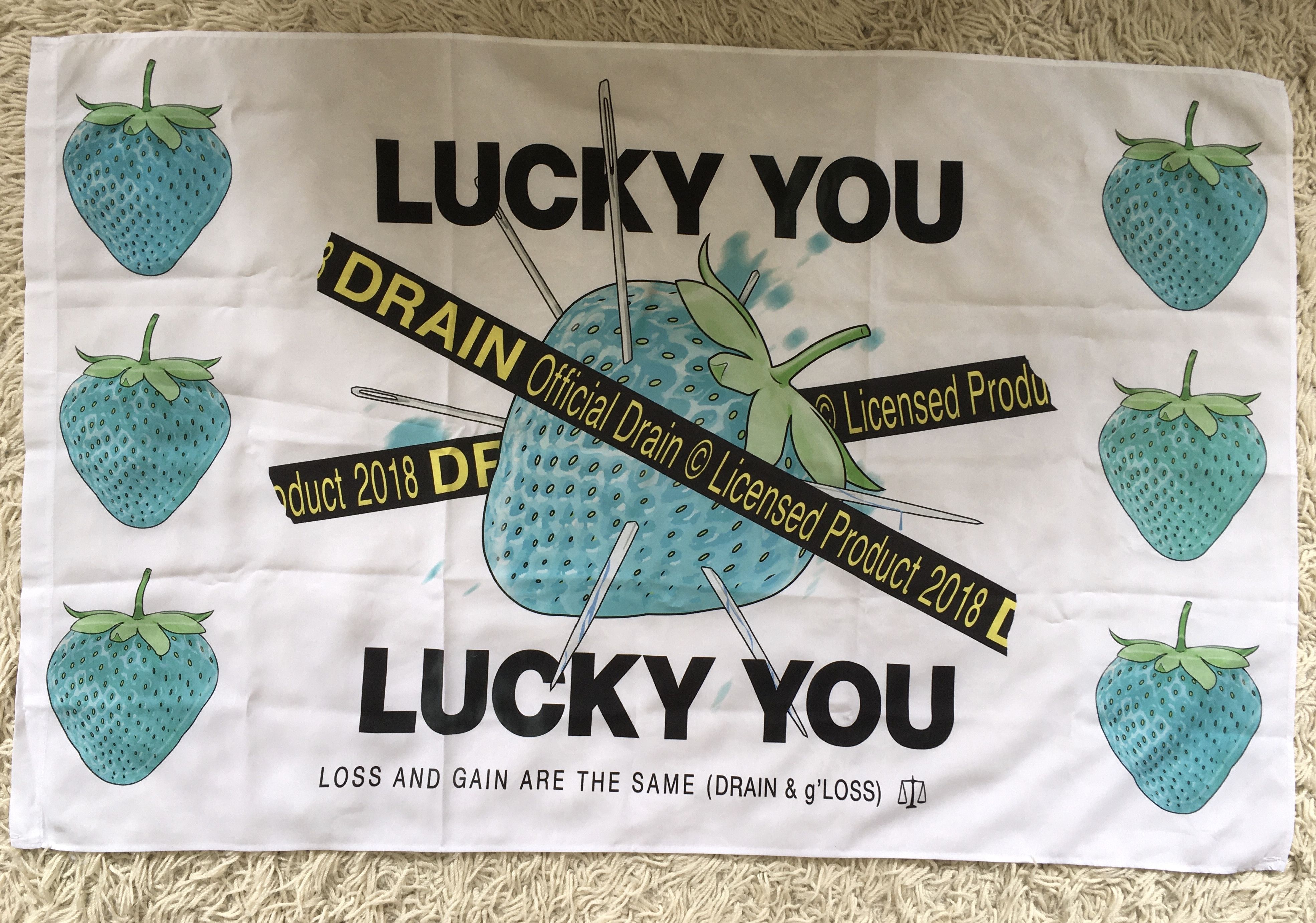 Drain Gang Drain Gang Lucky You Flag | Grailed
