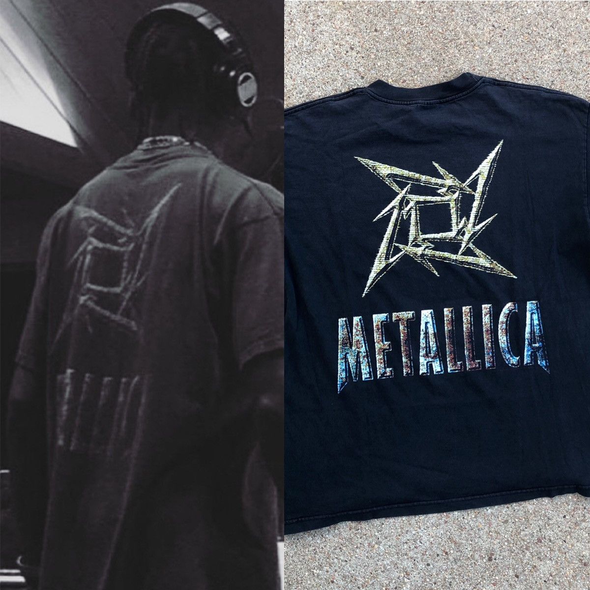 Vintage 90s Travis Scott Metallica Switchblade Band Tee Shirt | Grailed