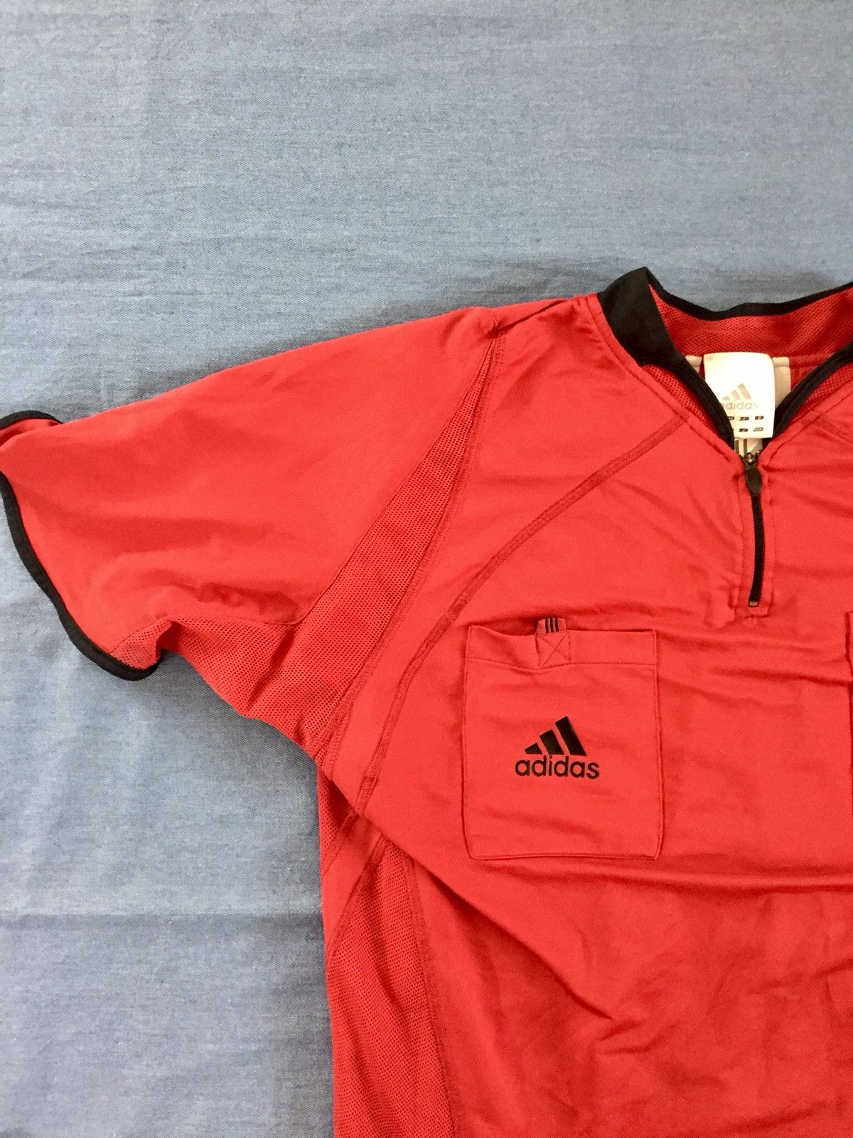 Adidas × Vintage Adidas Football Referee Red Jersey | Grailed