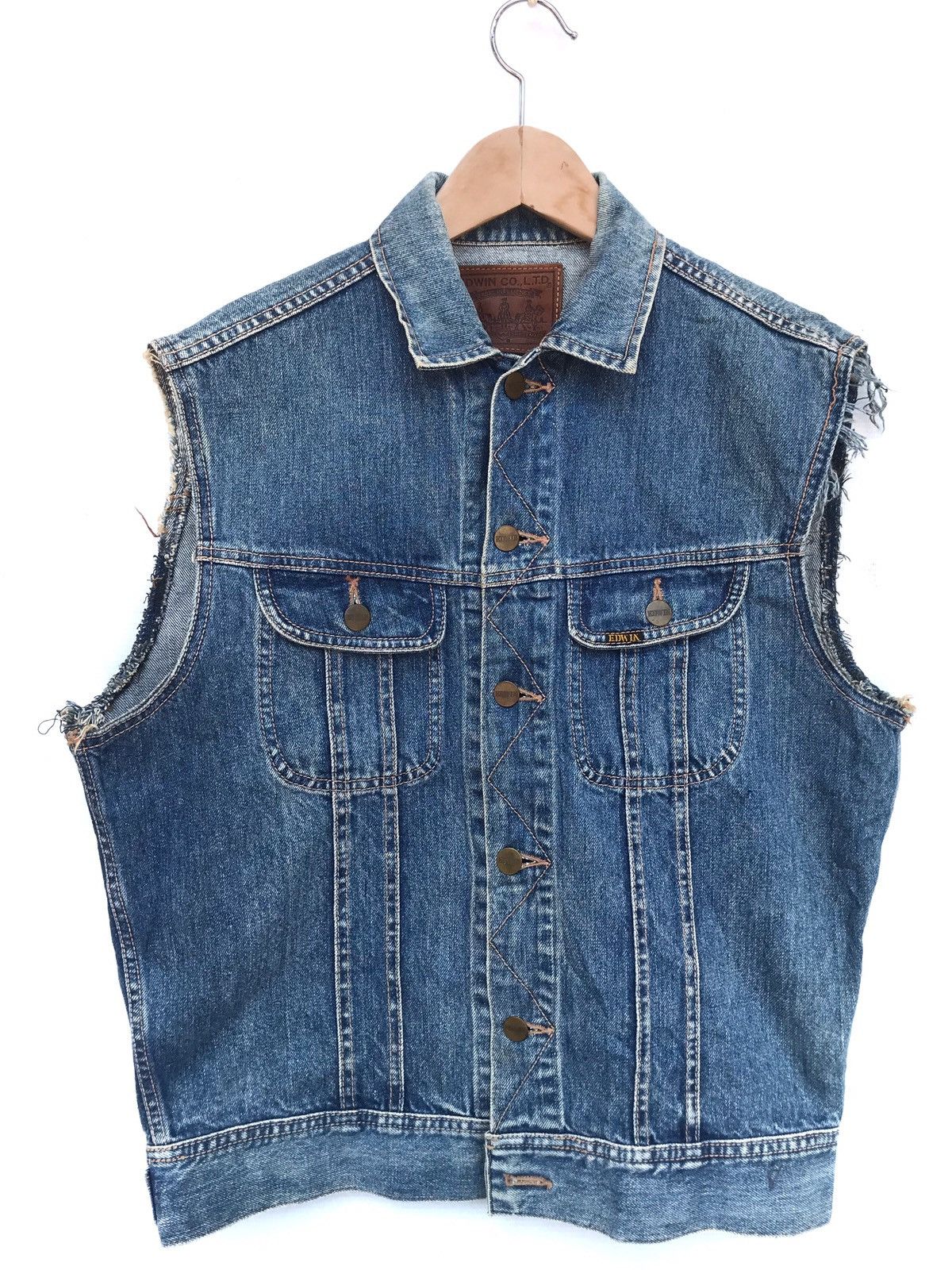Edwin × Vintage Edwin denim full button very nice design | Grailed