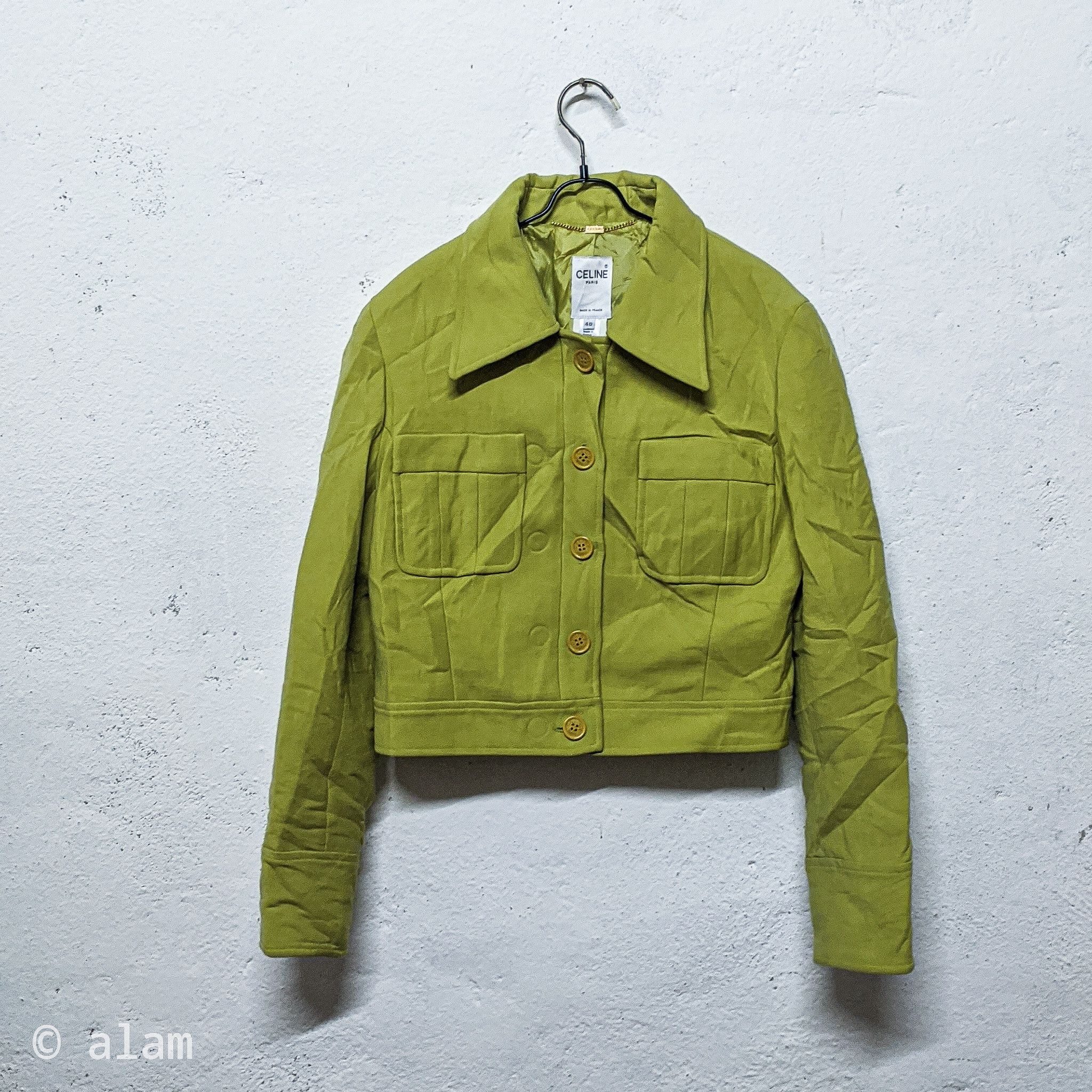Celine × Vintage Vintage Rare Celine Coat Blazer Green | Grailed