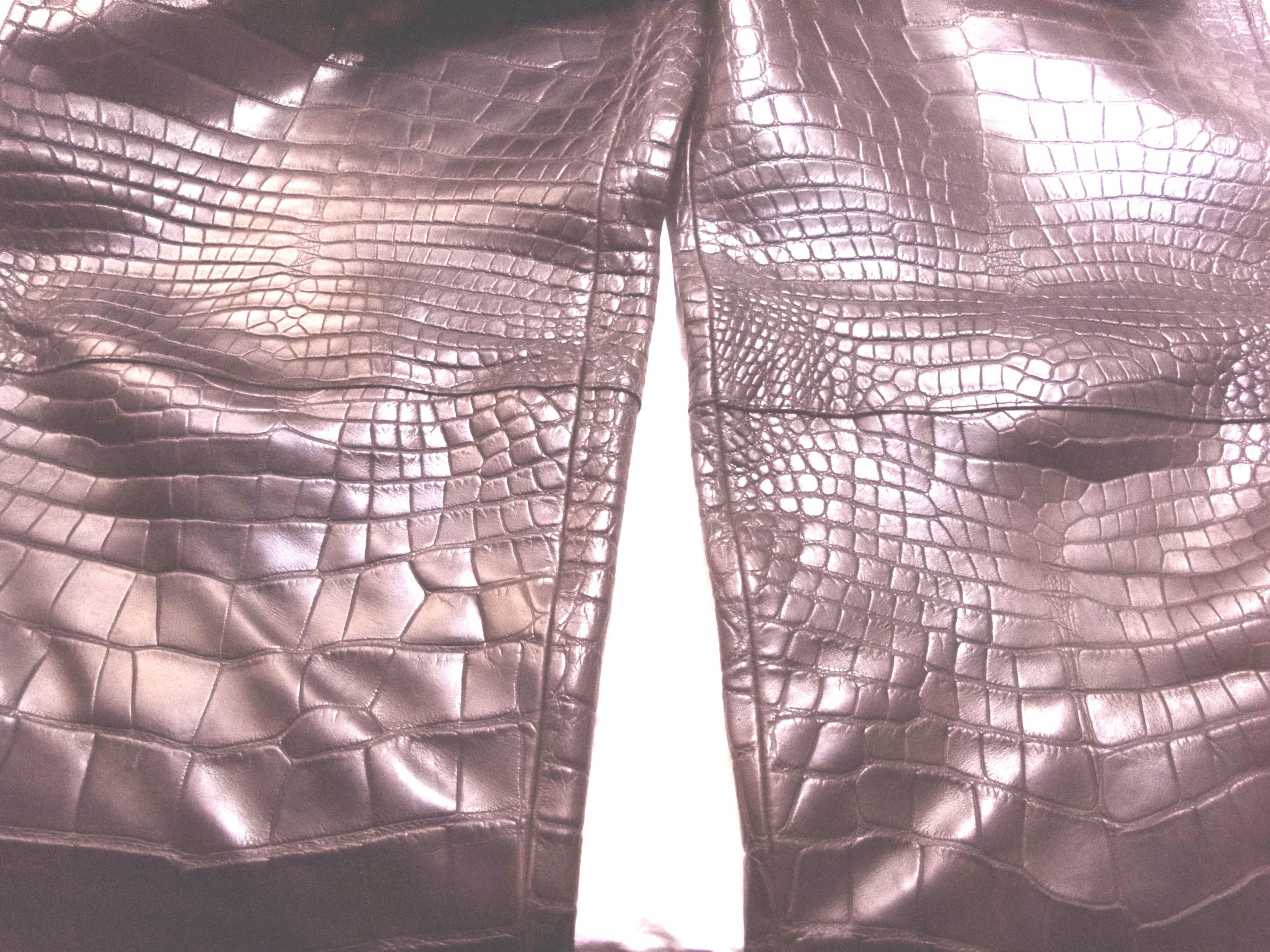 Prada ALLIGATOR SKIN PANTS | Grailed