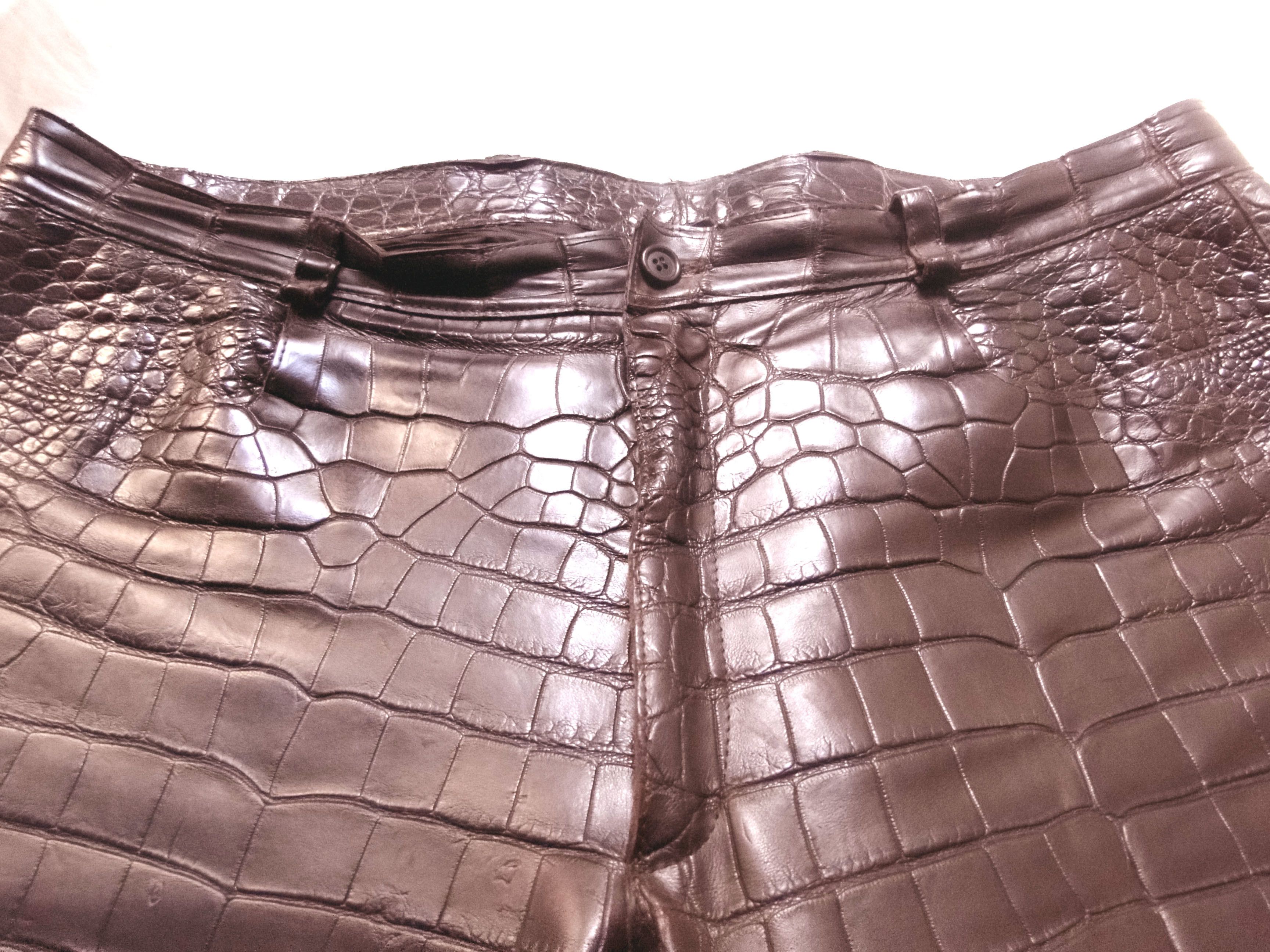 Prada ALLIGATOR SKIN PANTS | Grailed