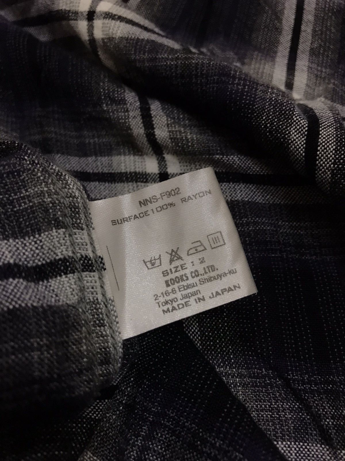 Number (N)ine VINTAGE NUMBER NINE SHADOW PLAID RAYON SHIRT | Grailed