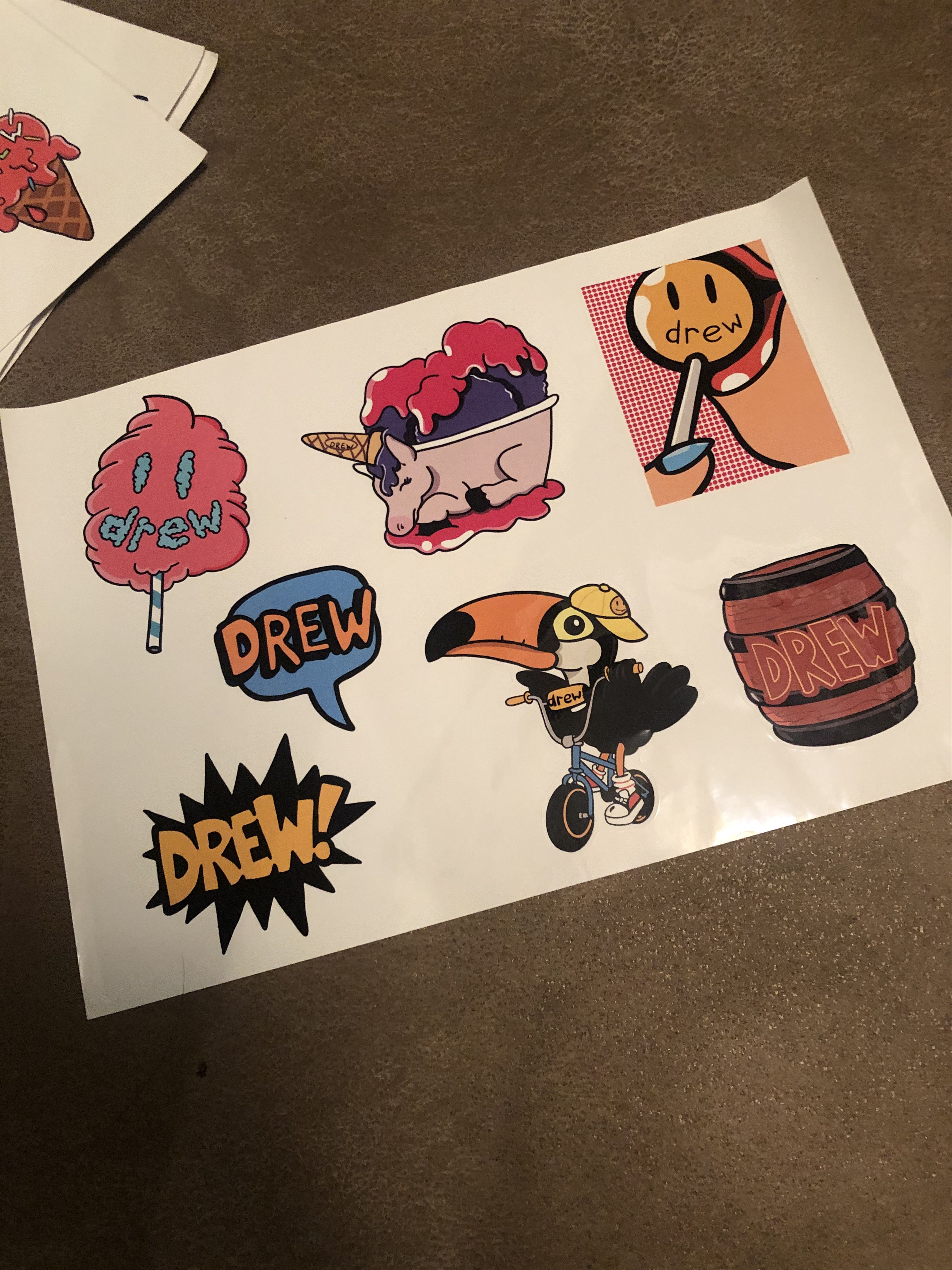 Drew House × Justin Bieber Drew House Sticker Sheet | Grailed