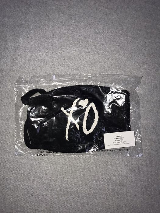 The Weeknd The Weeknd XO Logo face mask black | Grailed