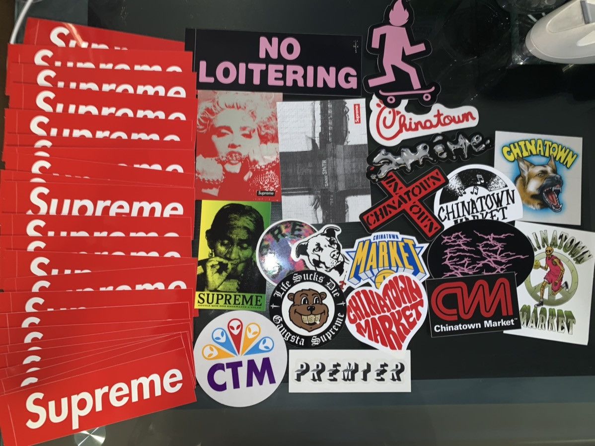 Supreme Supreme & Chinatown Market Sticker Pack | Grailed