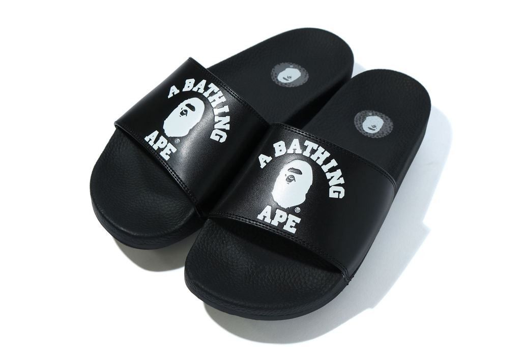 Bape BAPE A BATHING APE BIG HEAD SLIDES BLACK SIZE 7 | Grailed