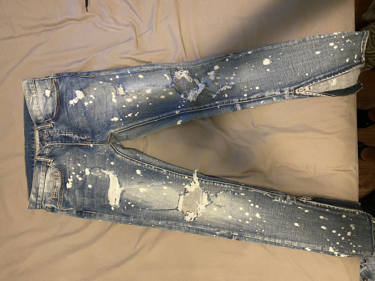 MNML Mnml Paint splatter jeans | Grailed