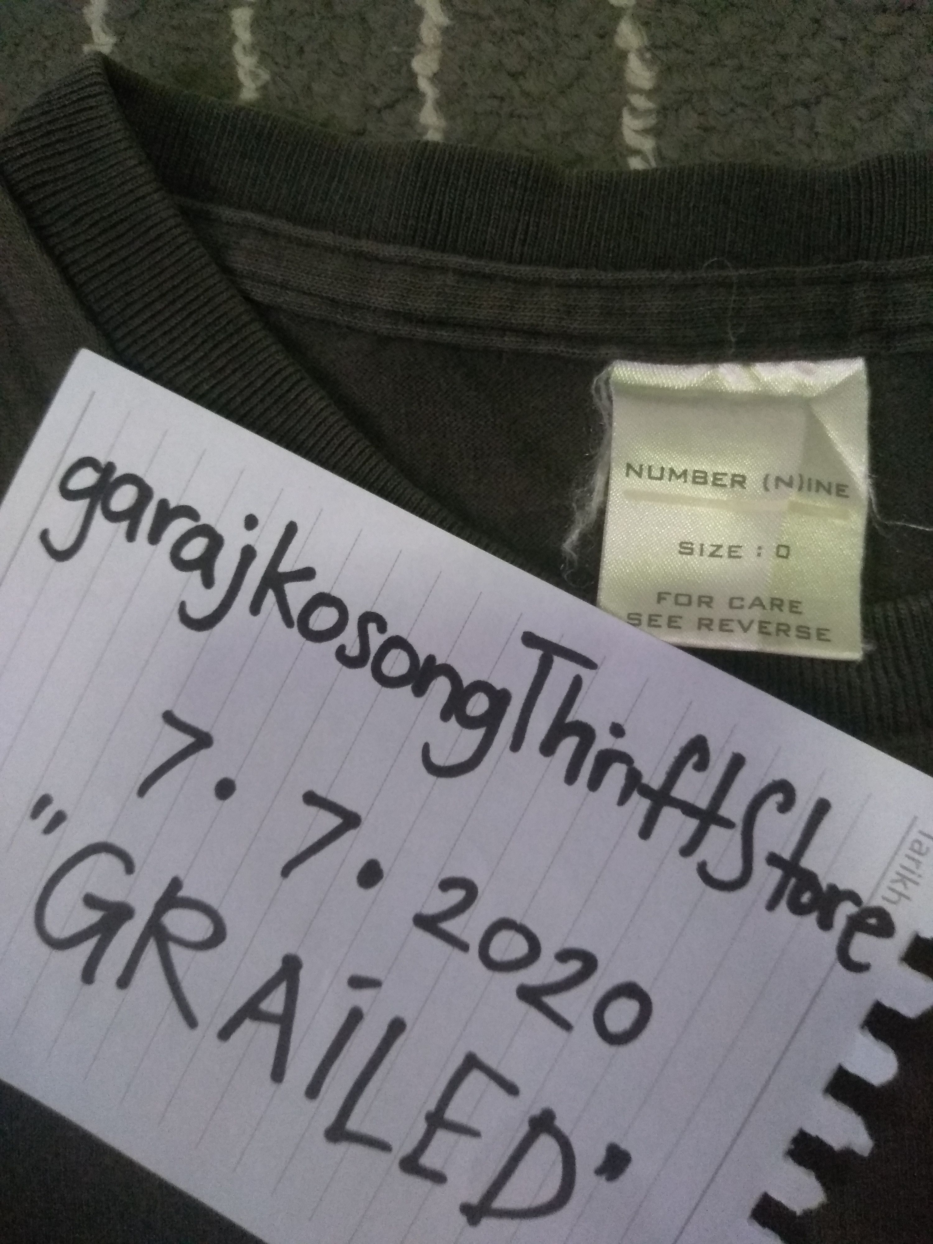 Number (N)ine Tshirt Number Nine Foreign Man | Grailed