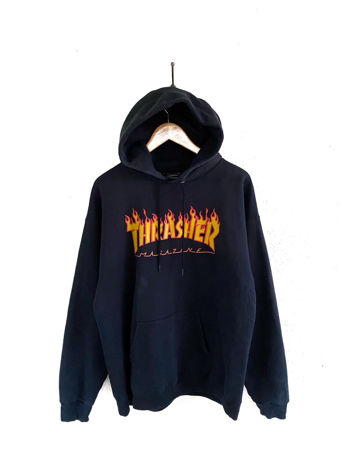 Thrasher × Vintage Vintage Trasher Magazine Flame Logo Hoodie ...