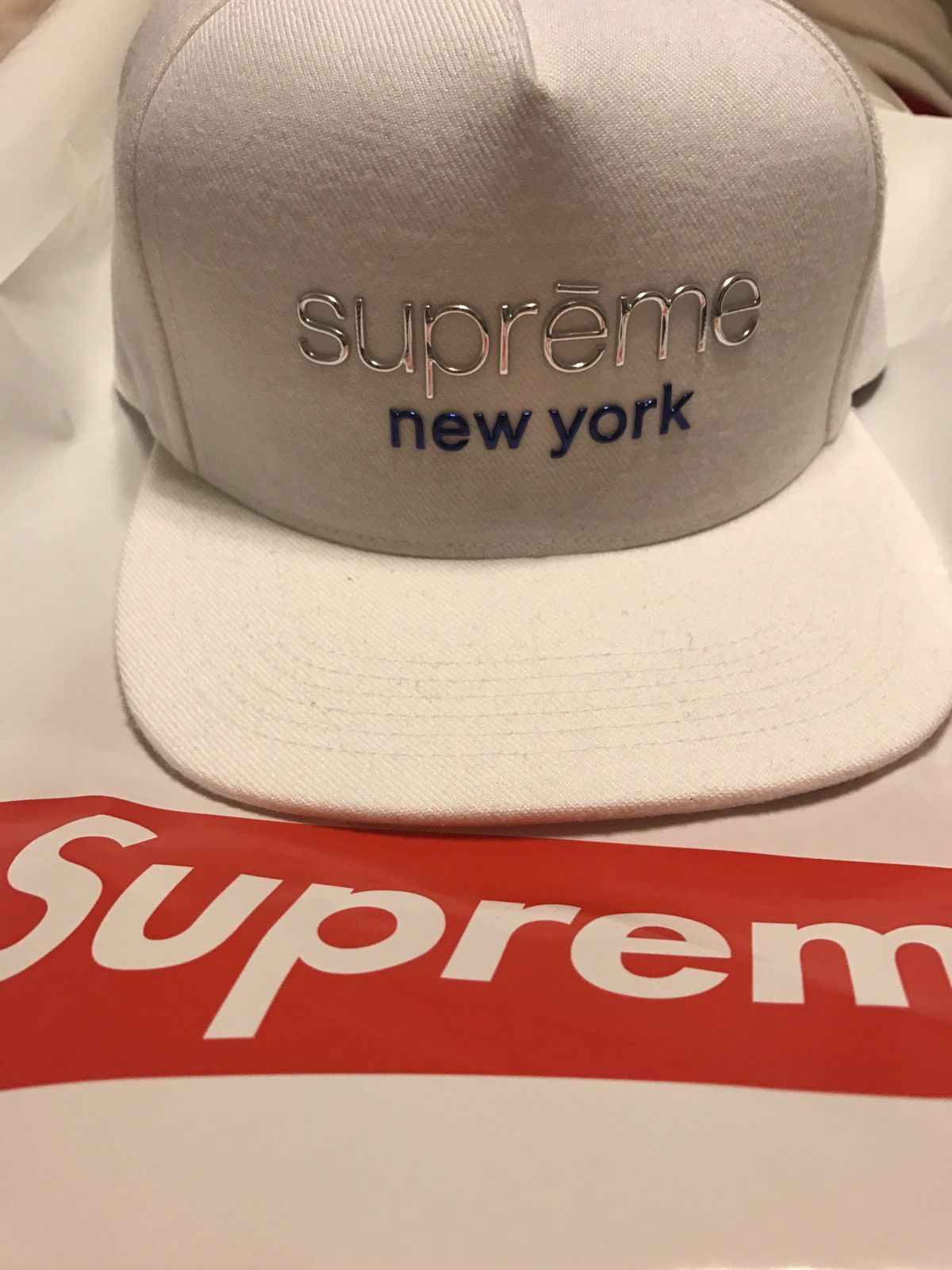 Supreme 5 Panel New York Chrome Logo | Grailed