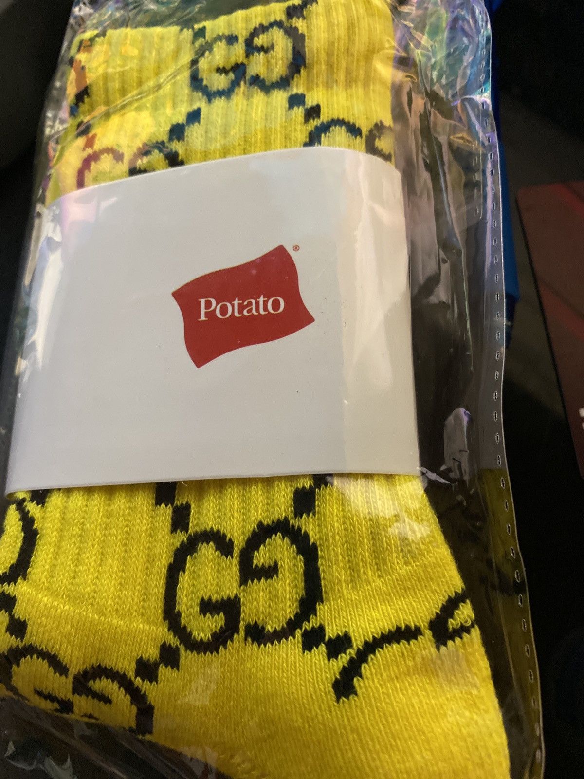 Imran Potato Irman Potato “Sick Socks” Yellow Gucci Design | Grailed