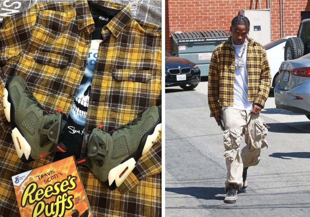 Streetwear × Travis Scott × Vintage Vintage Yellow Brown Travis Style ...