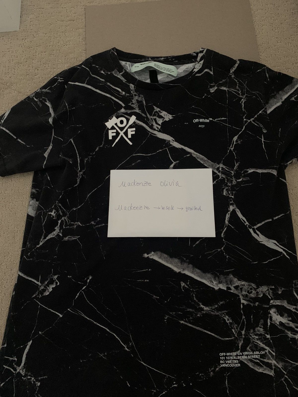 Off-White Main Label Off-white Marble c/o Virgil abloh | Grailed