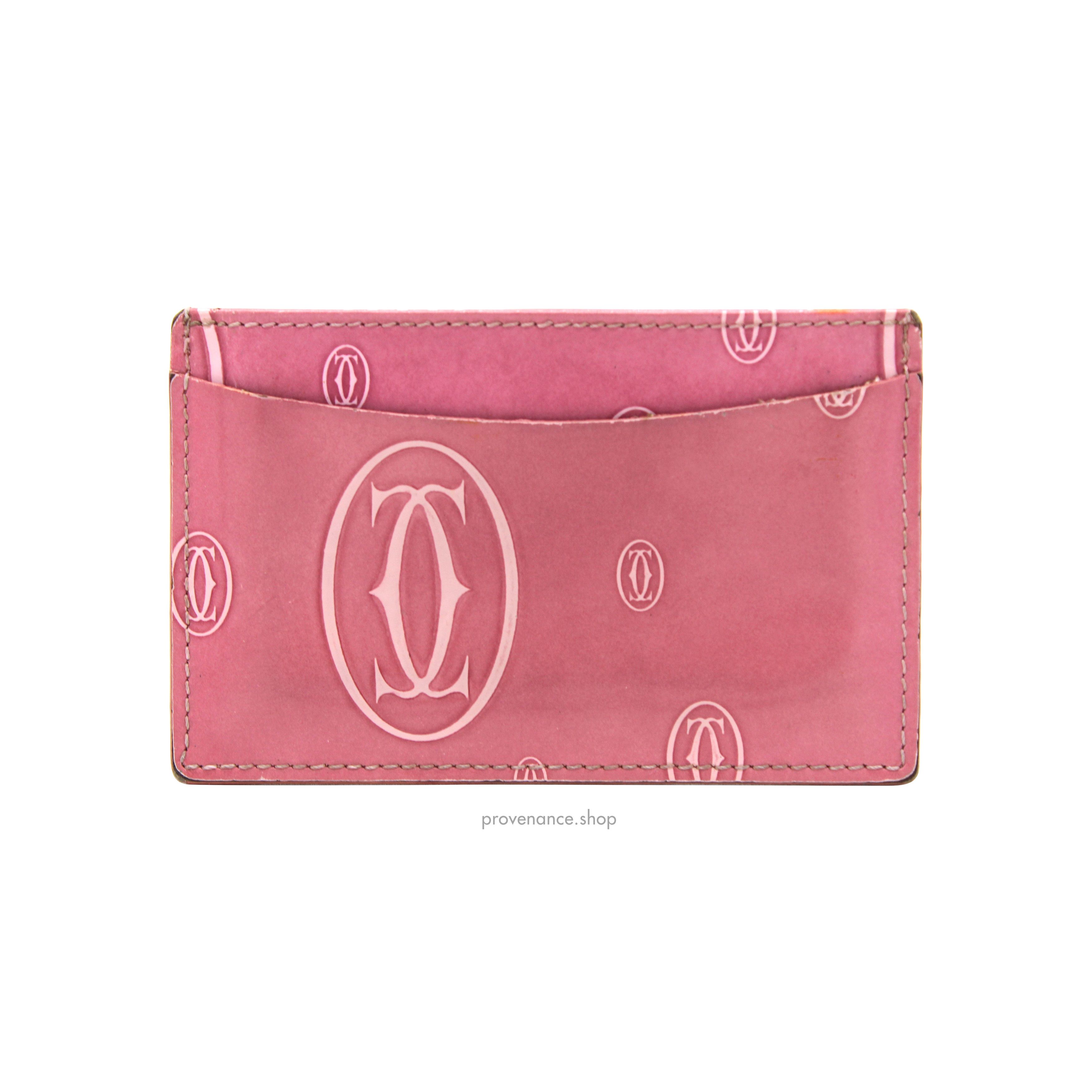 Cartier 🔴 Cartier Happy Pink Card Holder Wallet - Patent Leather | Grailed