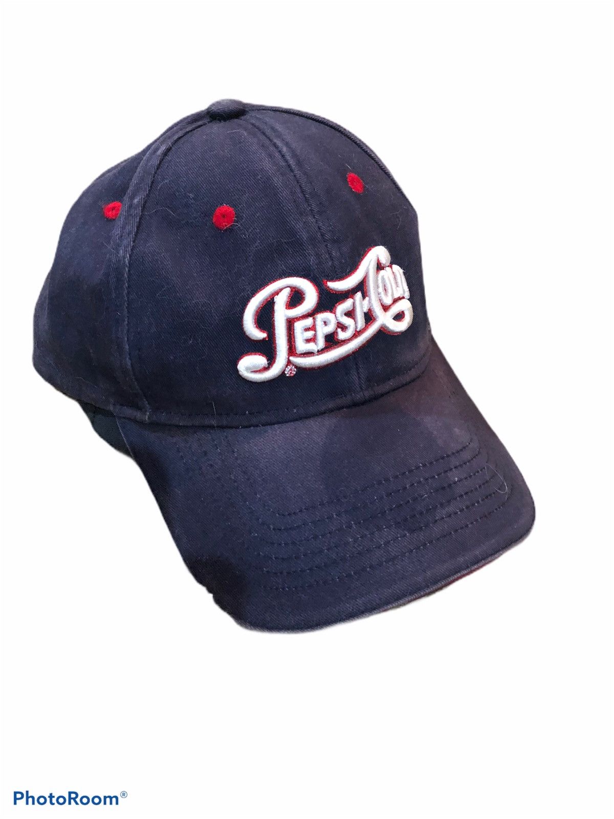 Pepsi Vintage Navy Blue and Red Pepsi Cola Vendor Hat - | Grailed