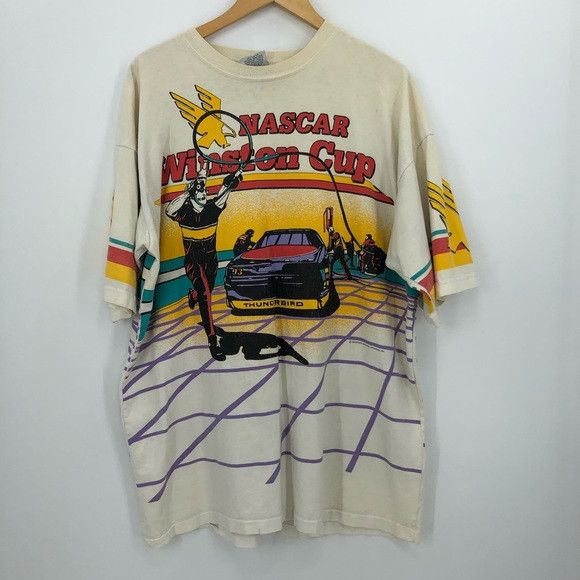 NASCAR RARE VINTAGE NASCAR MOTOR SPORT XL FRONT BACK LOGO | Grailed