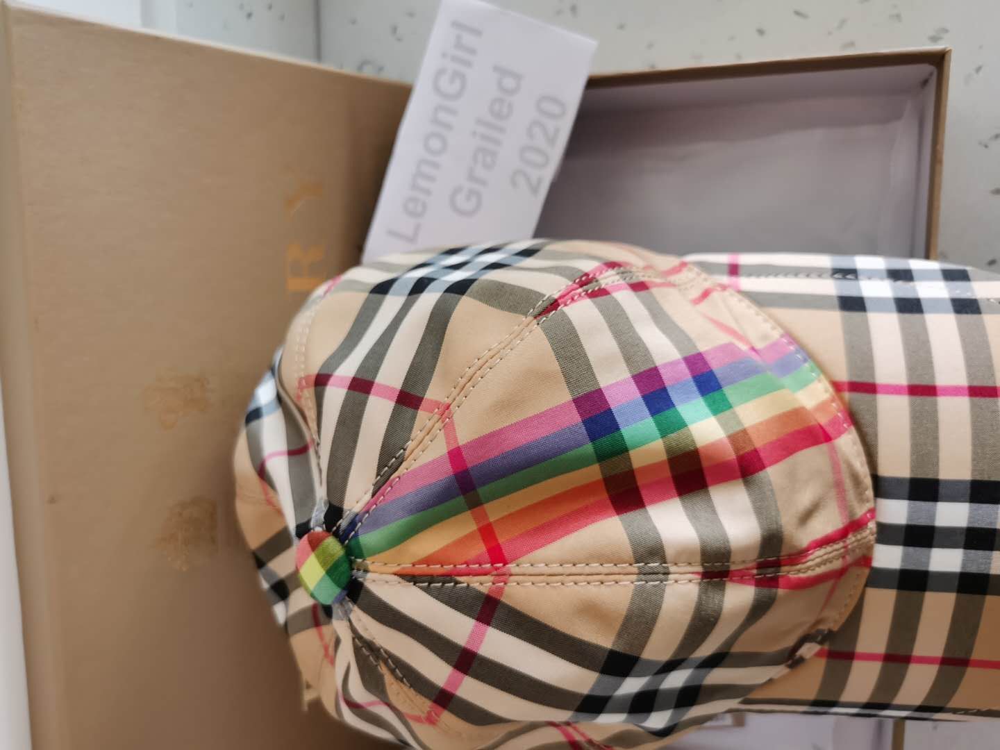 Burberry Burberry Rainbow Vintage check Cap | Grailed