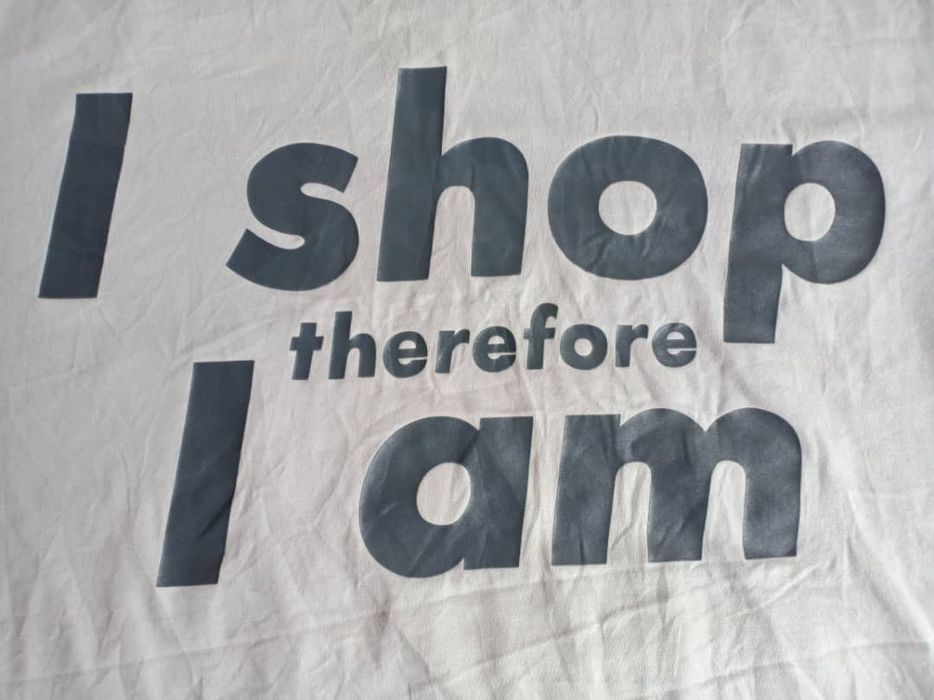 Art Barbara Kruger Art T-shirt I Shop therefore I am 7/20 | Grailed