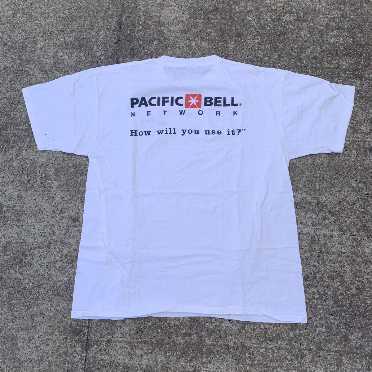 Made In Usa × Vintage Vintage 90s pacific bell big logo spellout single ...