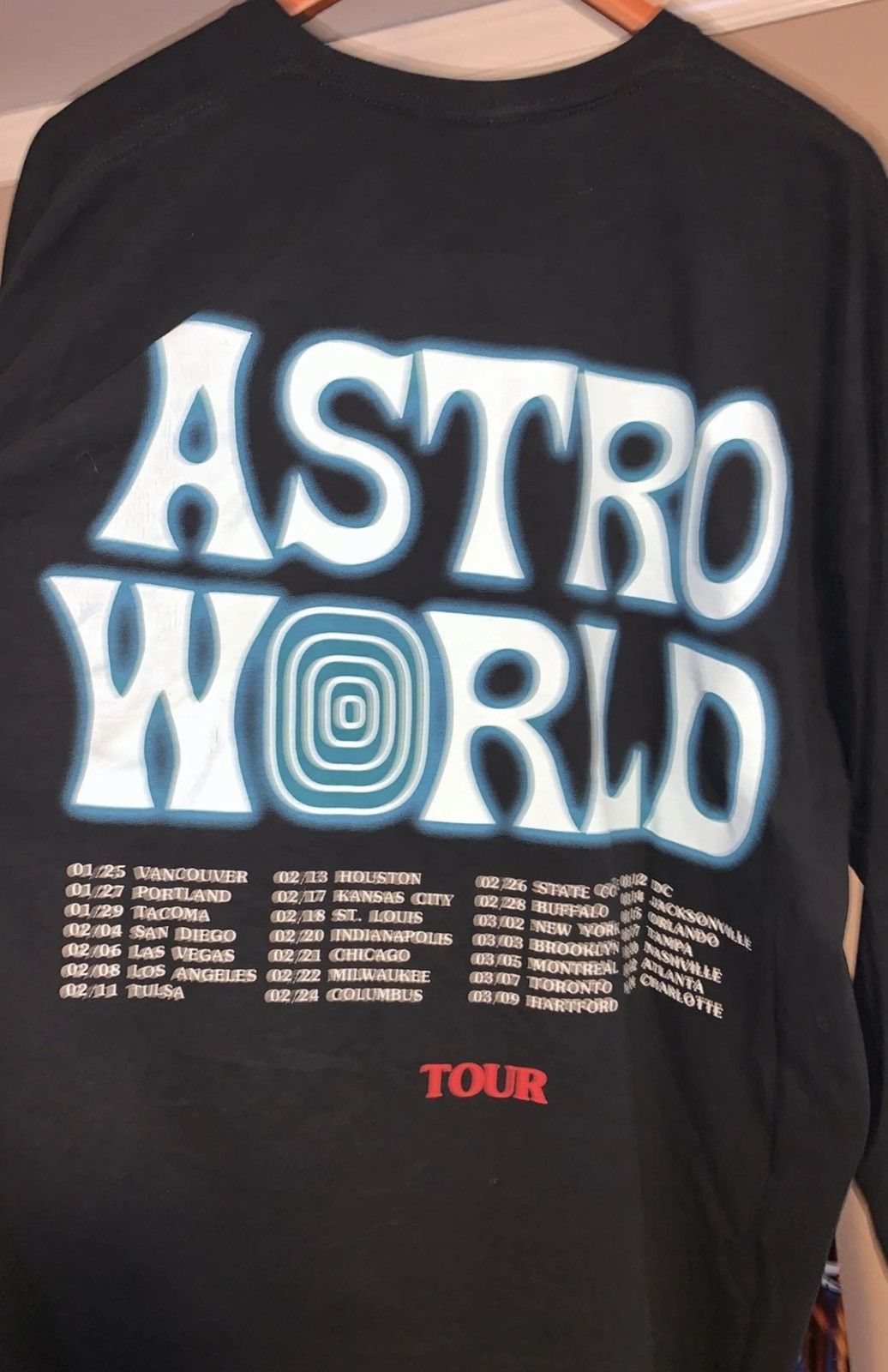 Tour Tee × Travis Scott Travis Scott Astroworld Long Sleeve Shirt | Grailed