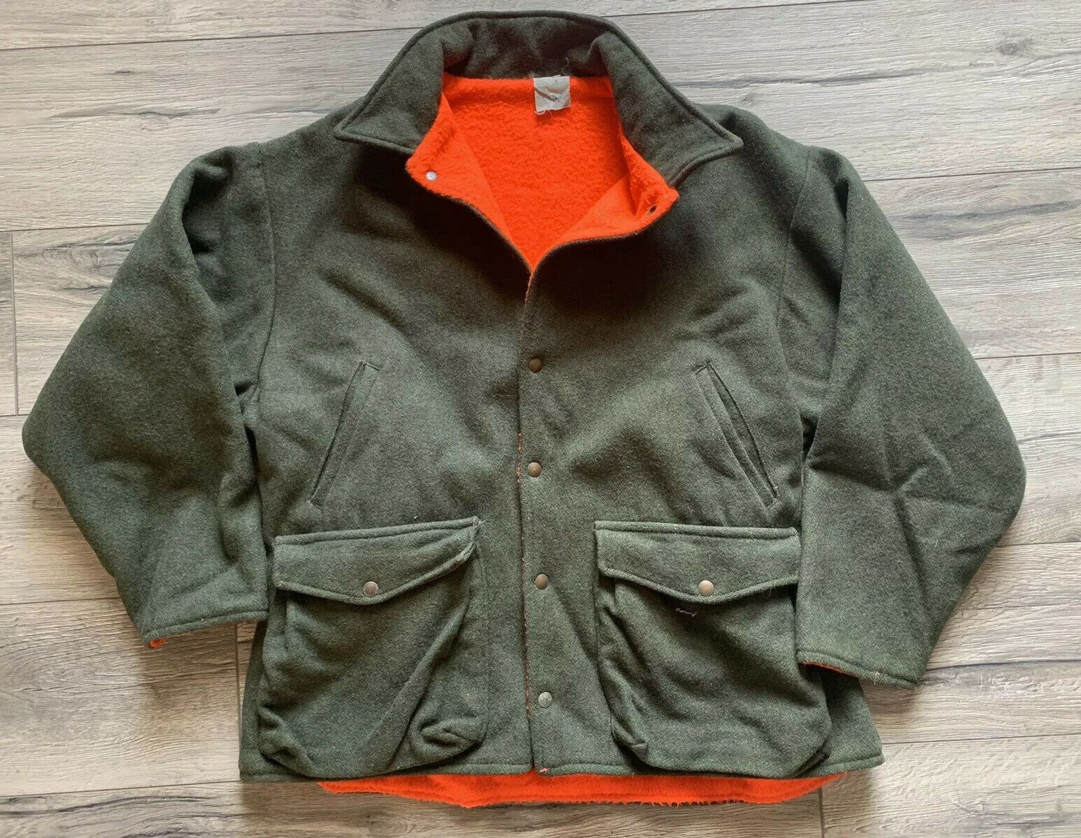 Vintage Vintage Codet Wool Coat Jacket Green Orange | Grailed