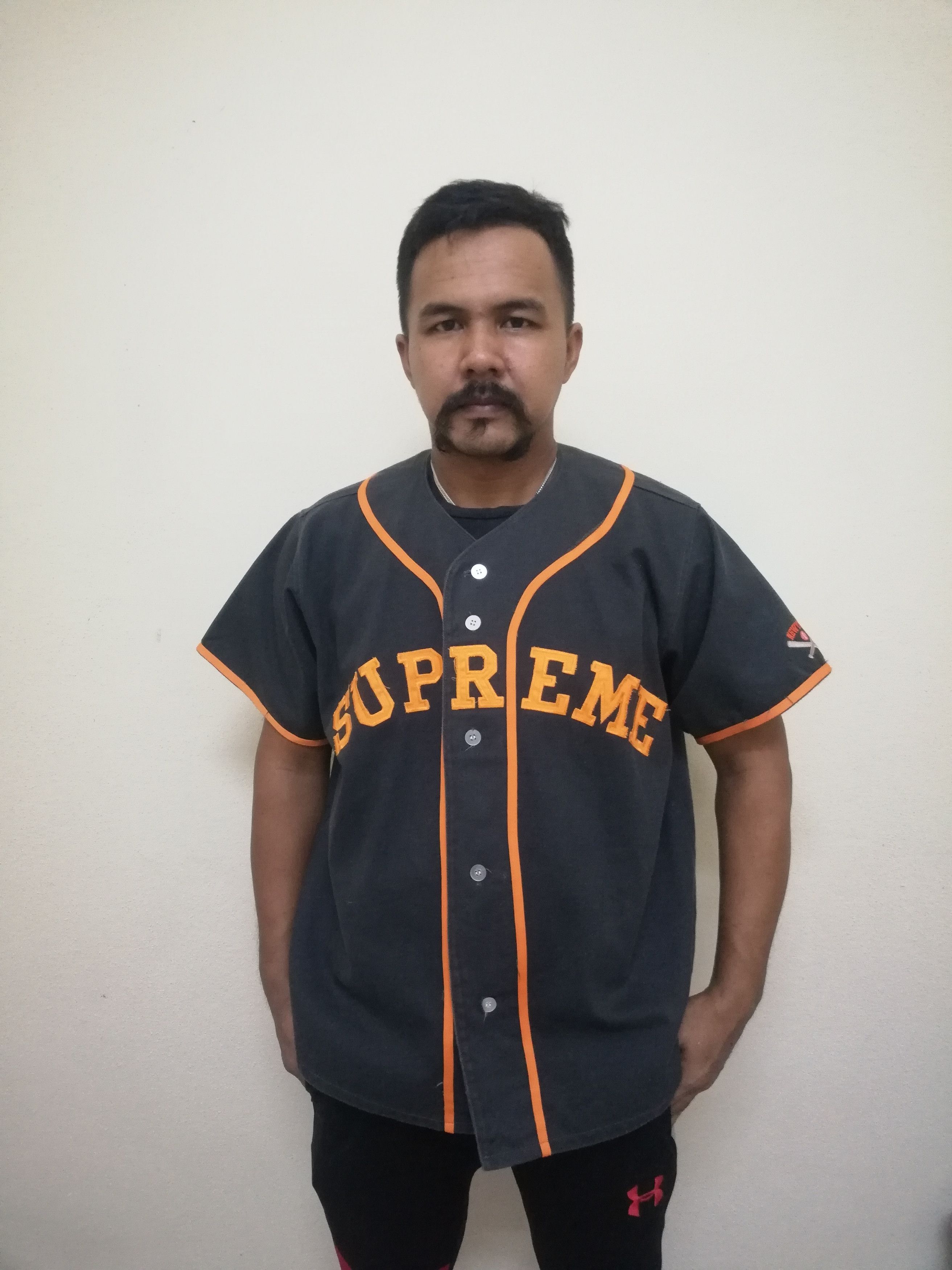 Supreme RARE! Supreme Baseball Denim Jersey | Grailed