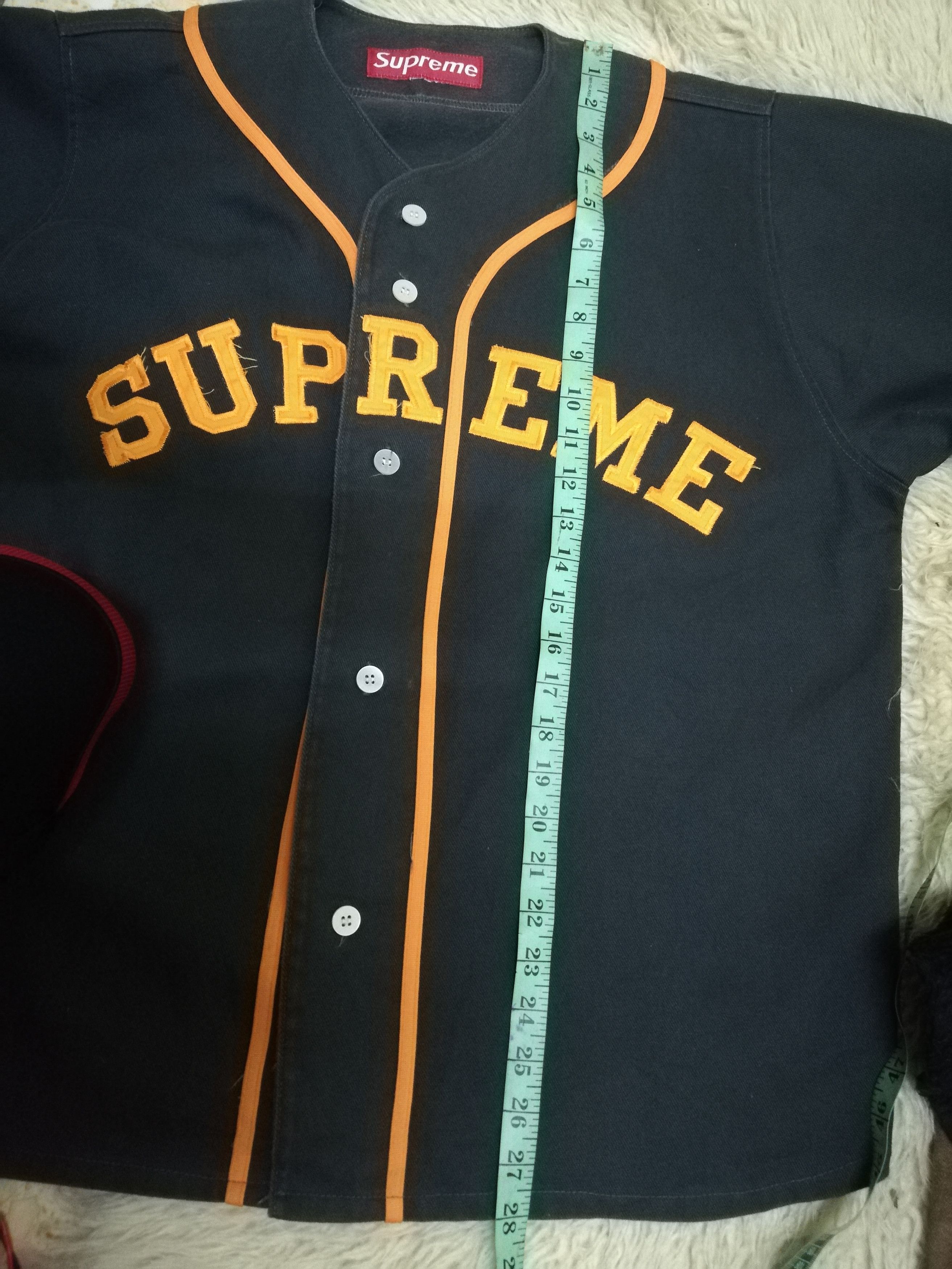 Supreme RARE! Supreme Baseball Denim Jersey | Grailed