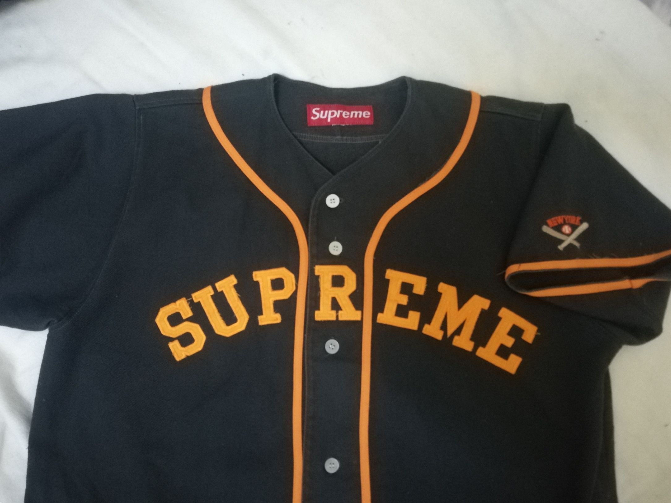 Supreme RARE! Supreme Baseball Denim Jersey | Grailed