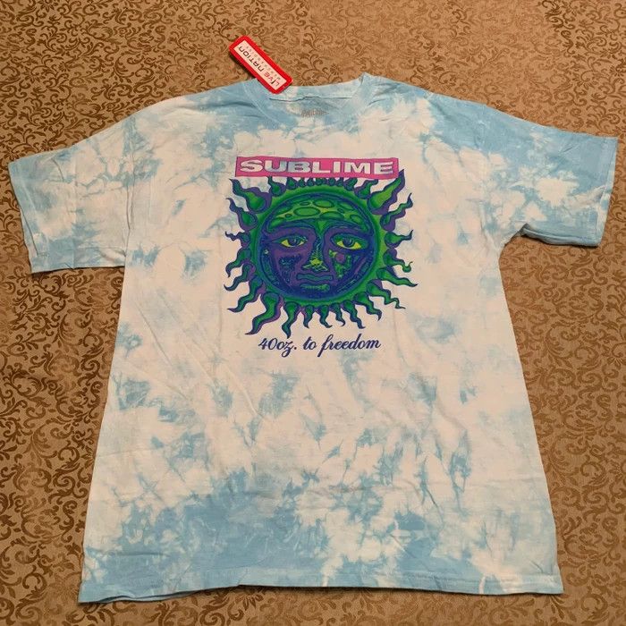 Band Tees × Sublime Deadstock Sublime Neon Sun Logo Sky Tie Dye Tee ...