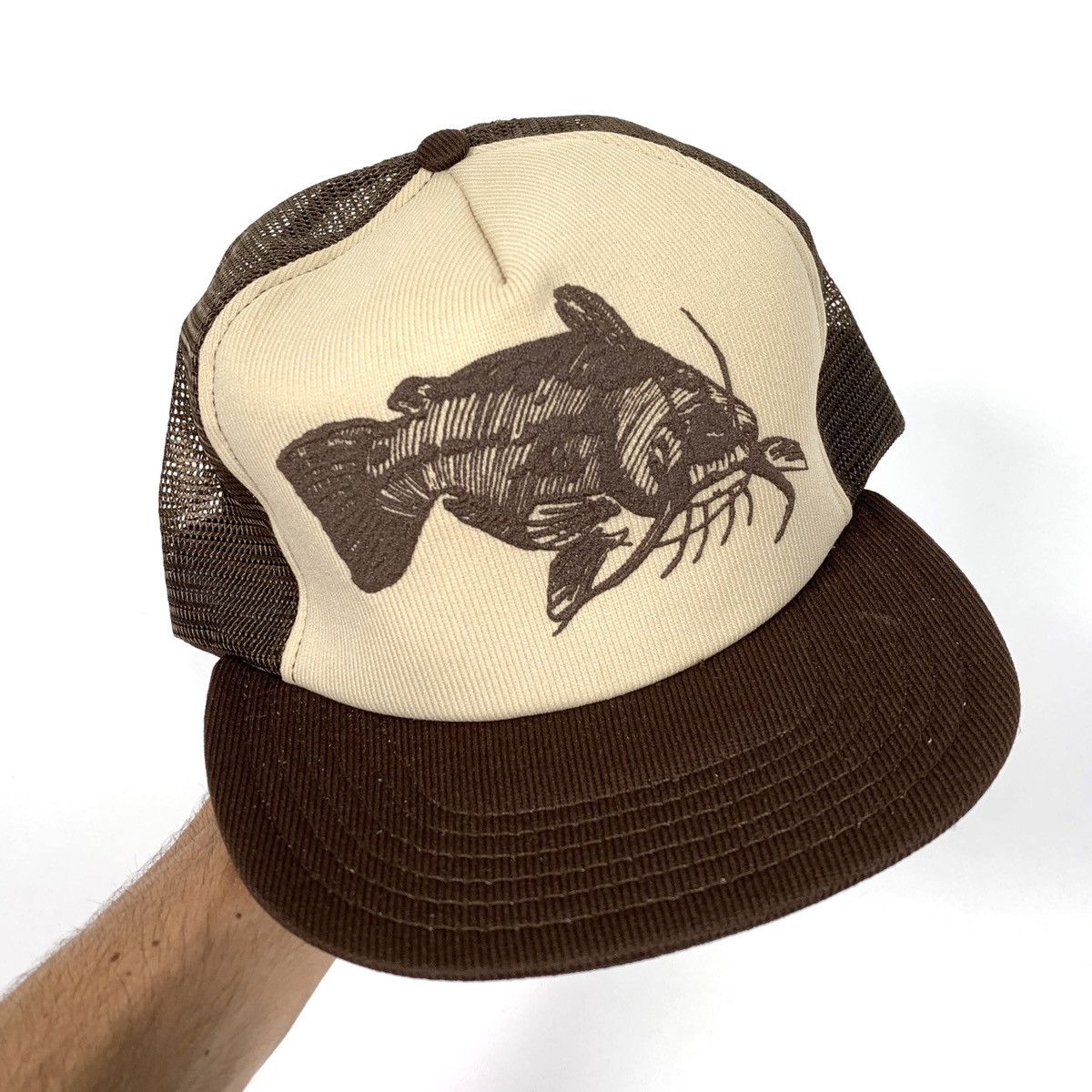 Made In Usa × Vintage Vintage 80’s 90’s catfish Snapback mesh trucker ...