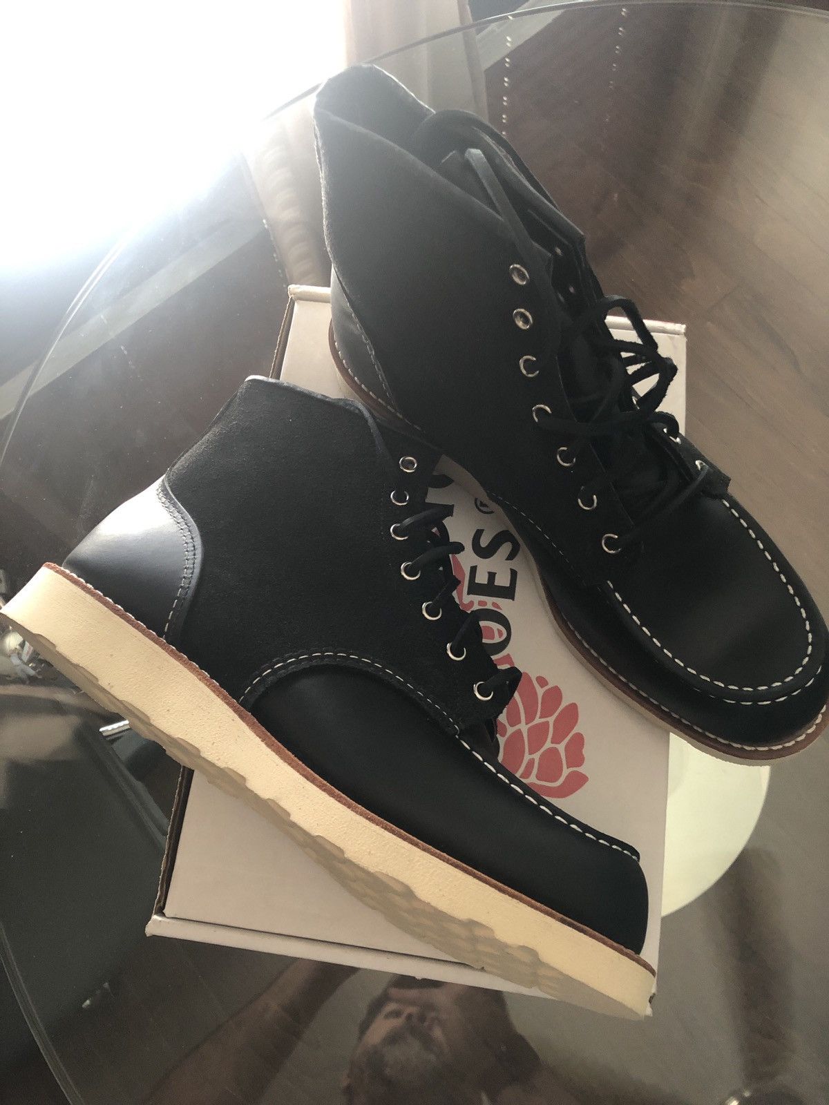 Red Wing 8818 - Moc Toe Black Chrome/Black Abilene | Grailed