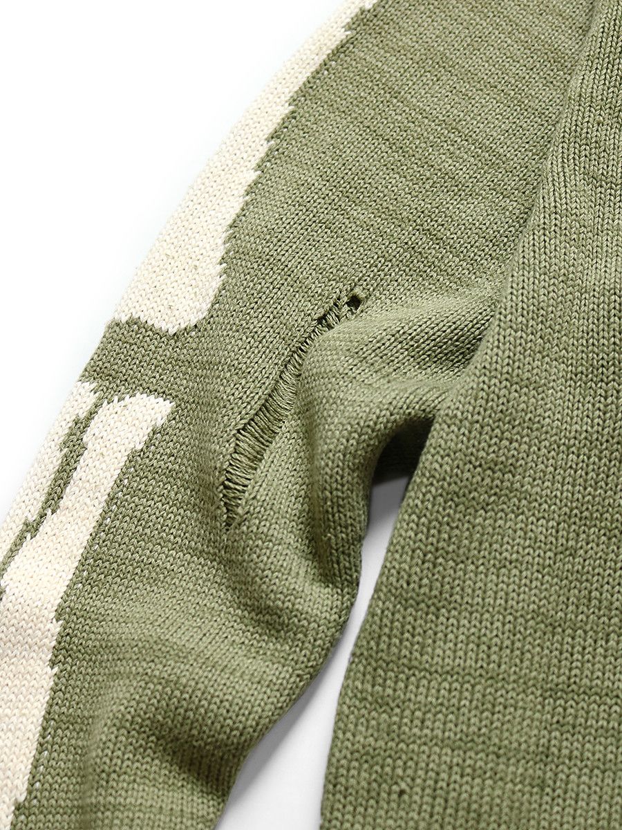 Kapital Kapital Bone Knit Damaged Sweater | Grailed