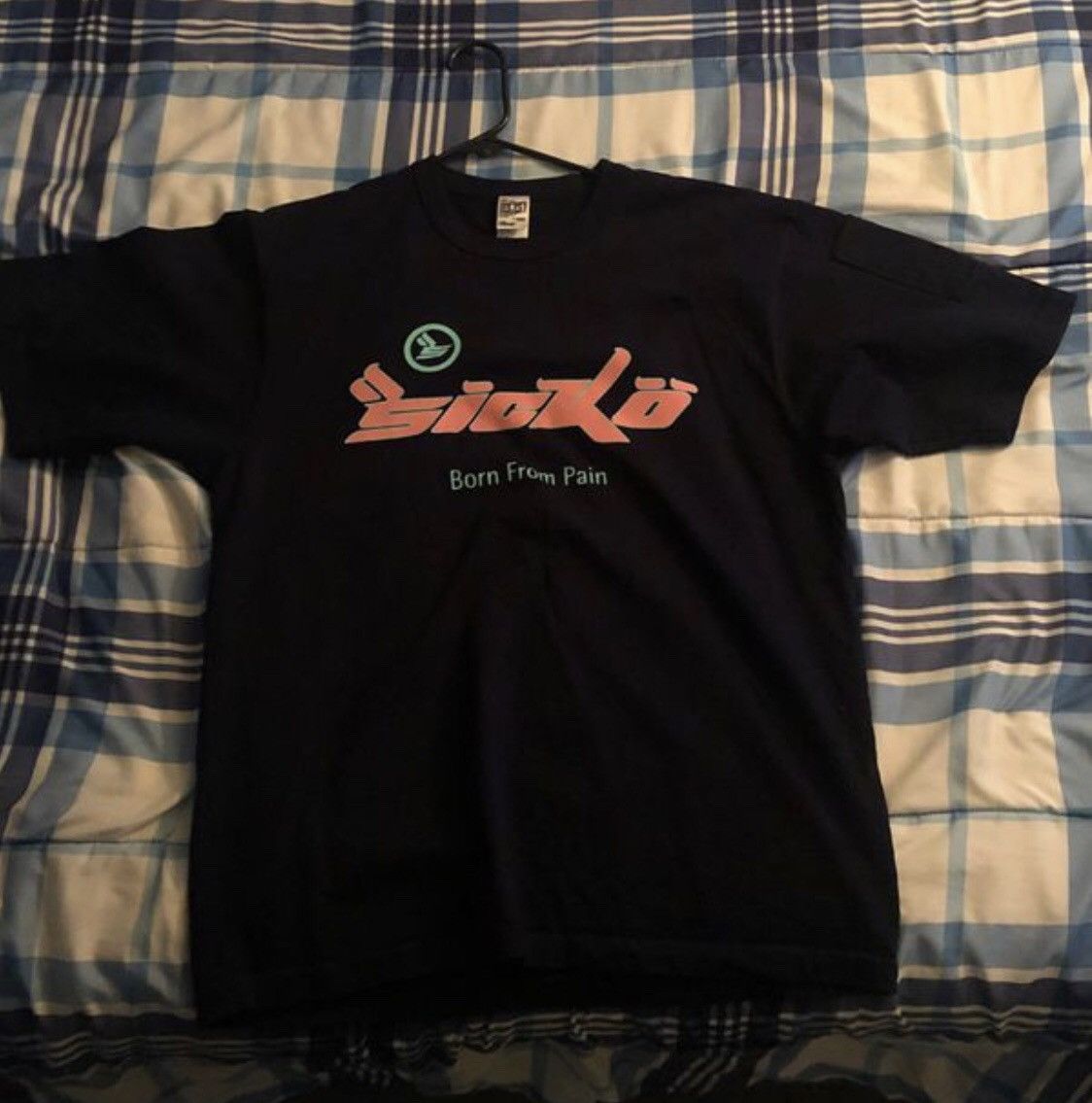 Other Sicko Born From Pain Logo T Shirt Navy Blue | Grailed