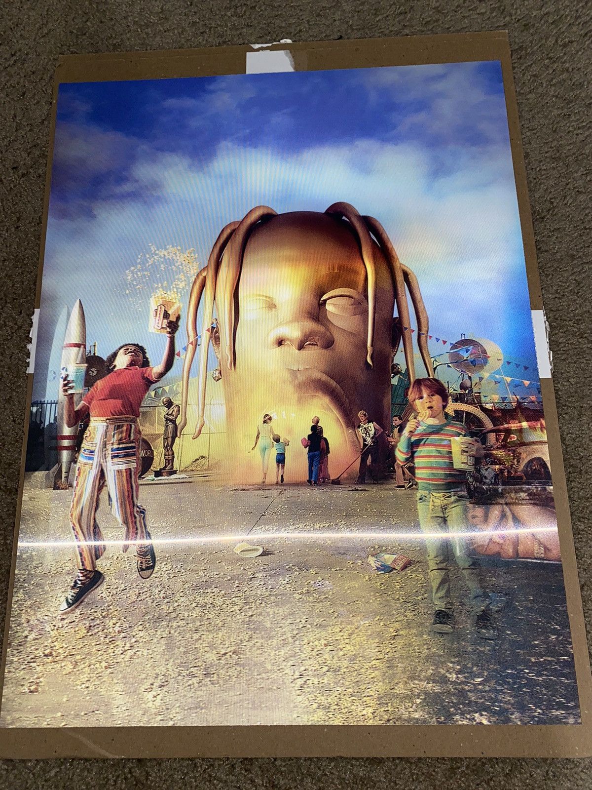 Travis Scott astroworld lenticular 3D poster | Grailed
