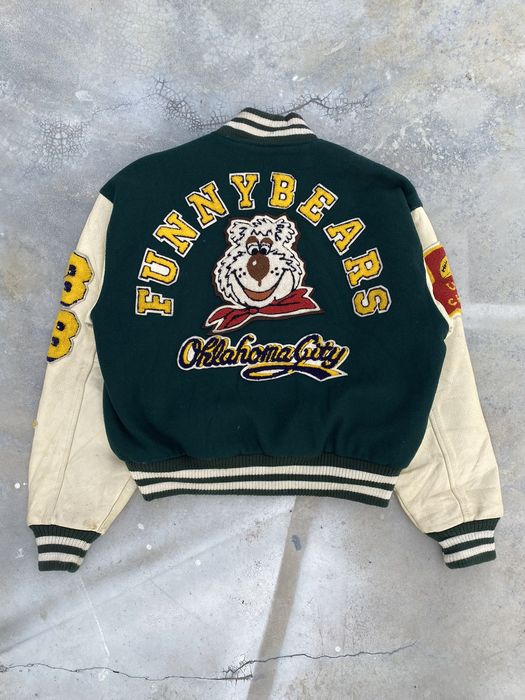 Vintage ‘Funny Bear’ Letterman Varsity Jacket | Grailed