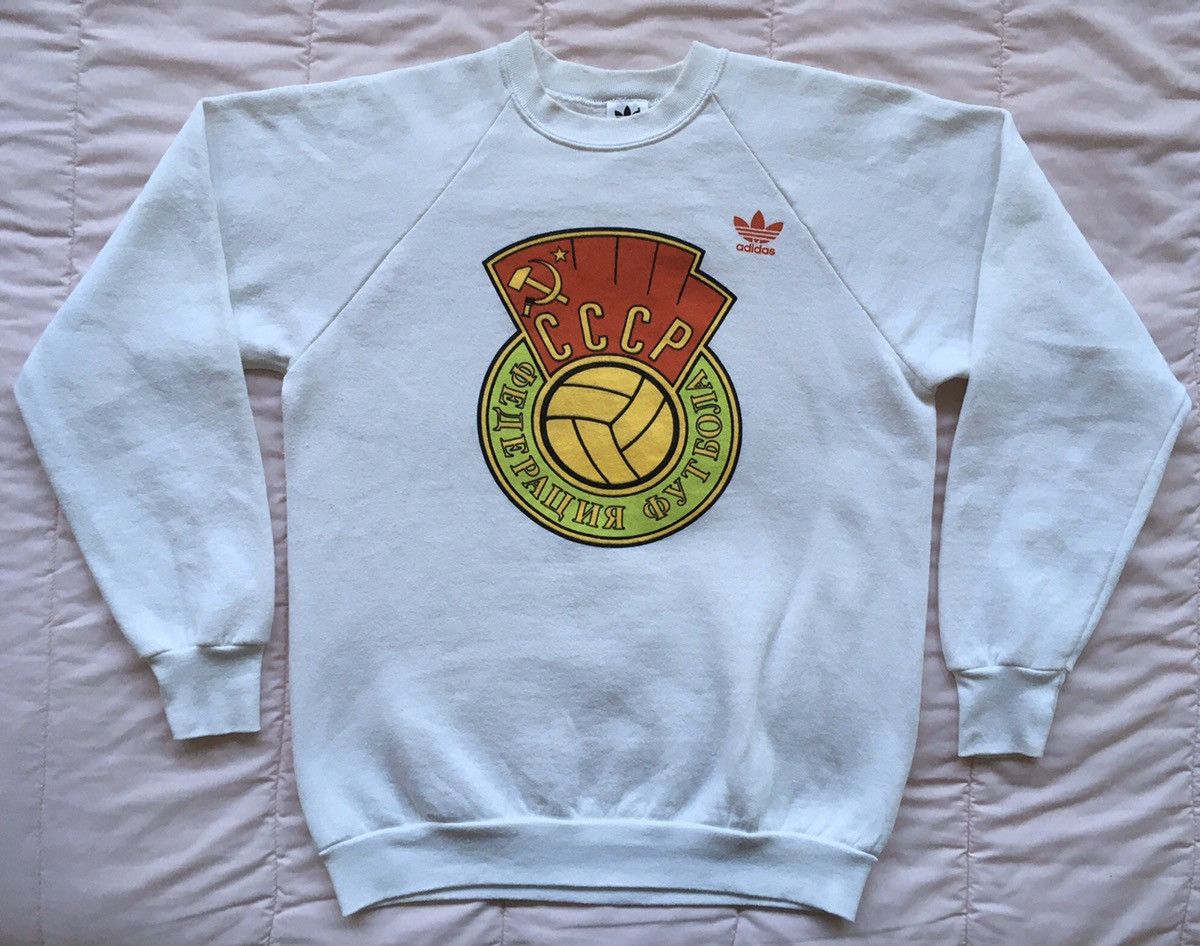 Adidas × Vintage Adidas CCCP Sweater Vintage 80s Soviet Russia Soccer ...