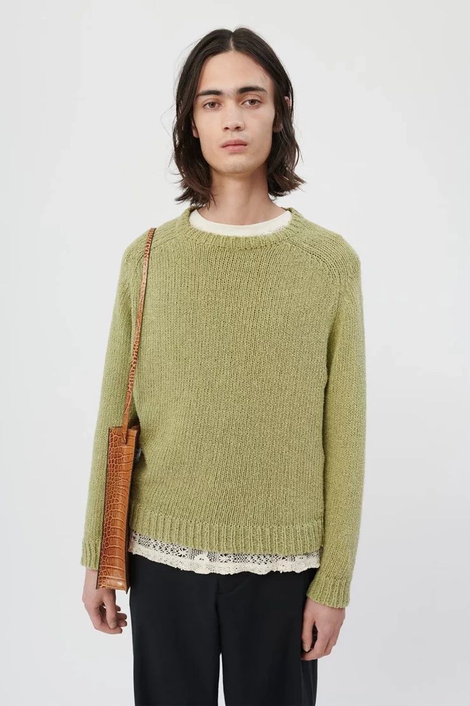Our Legacy Chunky Raglan Sweater - Green Silk | Grailed