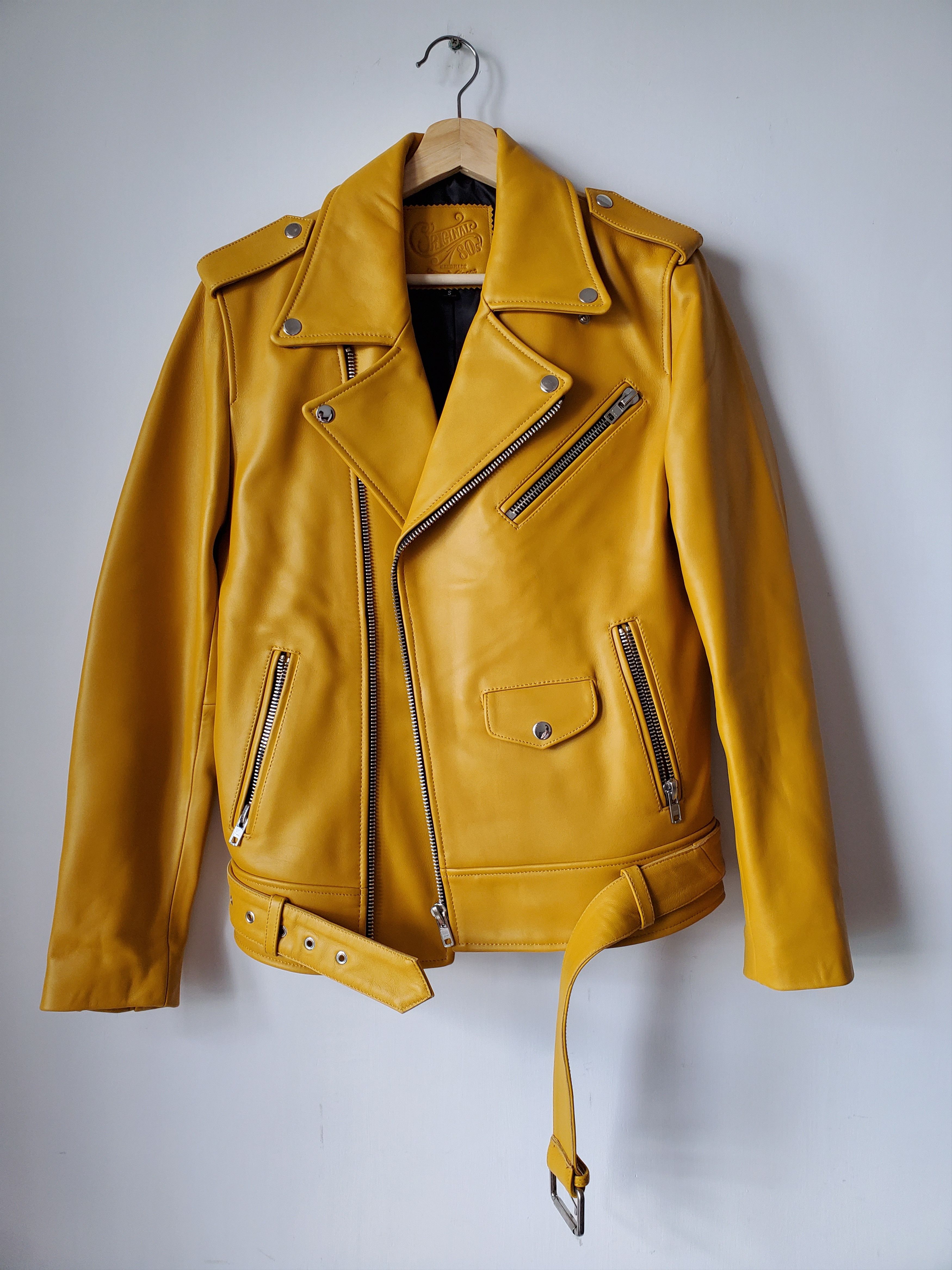 Vintage Yellow leather jacket | Grailed