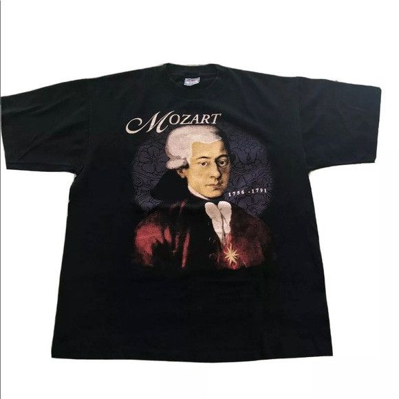 Vintage Vintage single stitch Mozart composer tshirt | Grailed