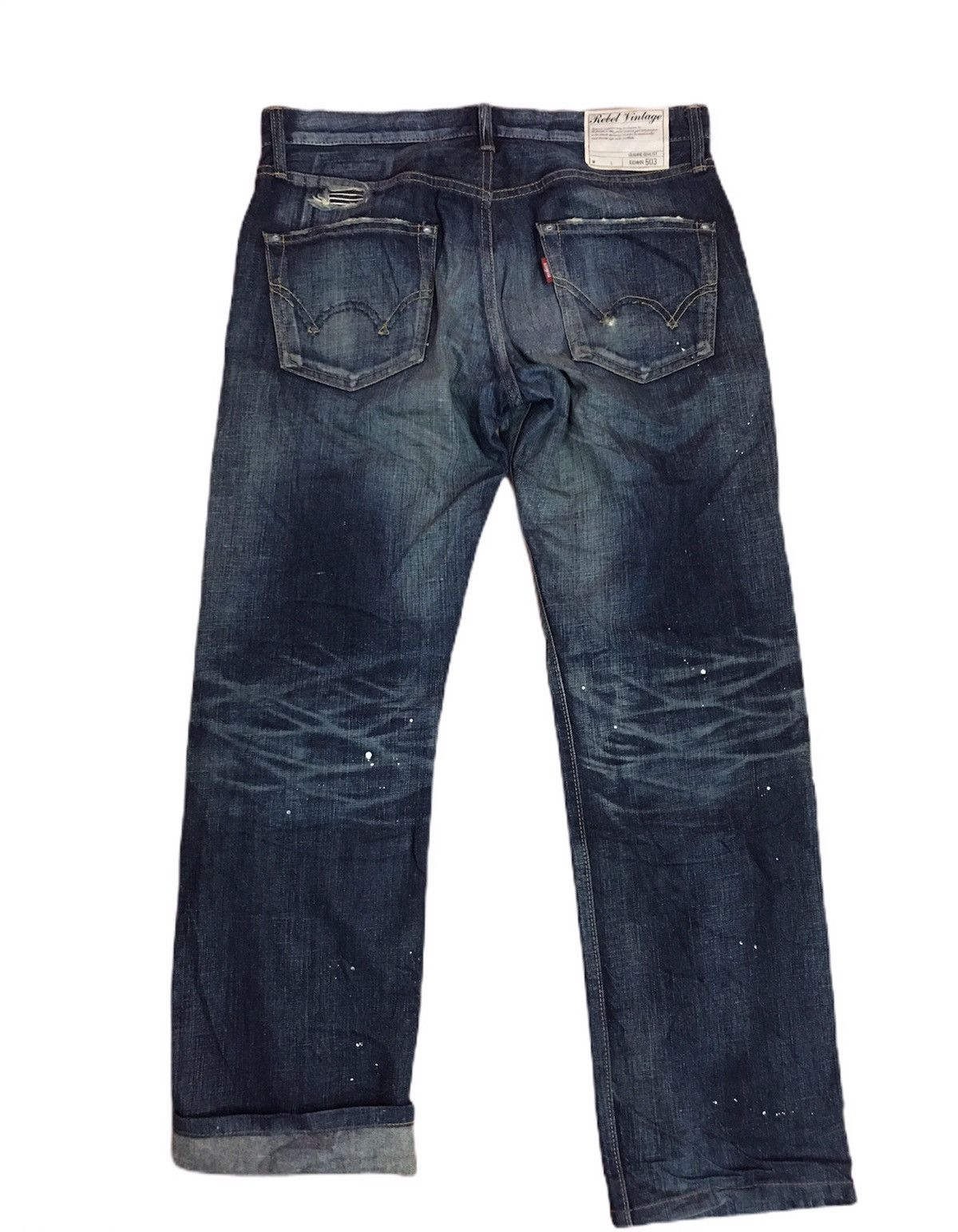 Edwin Rare Jeans Selvedge Edwin Ripped Design | Grailed