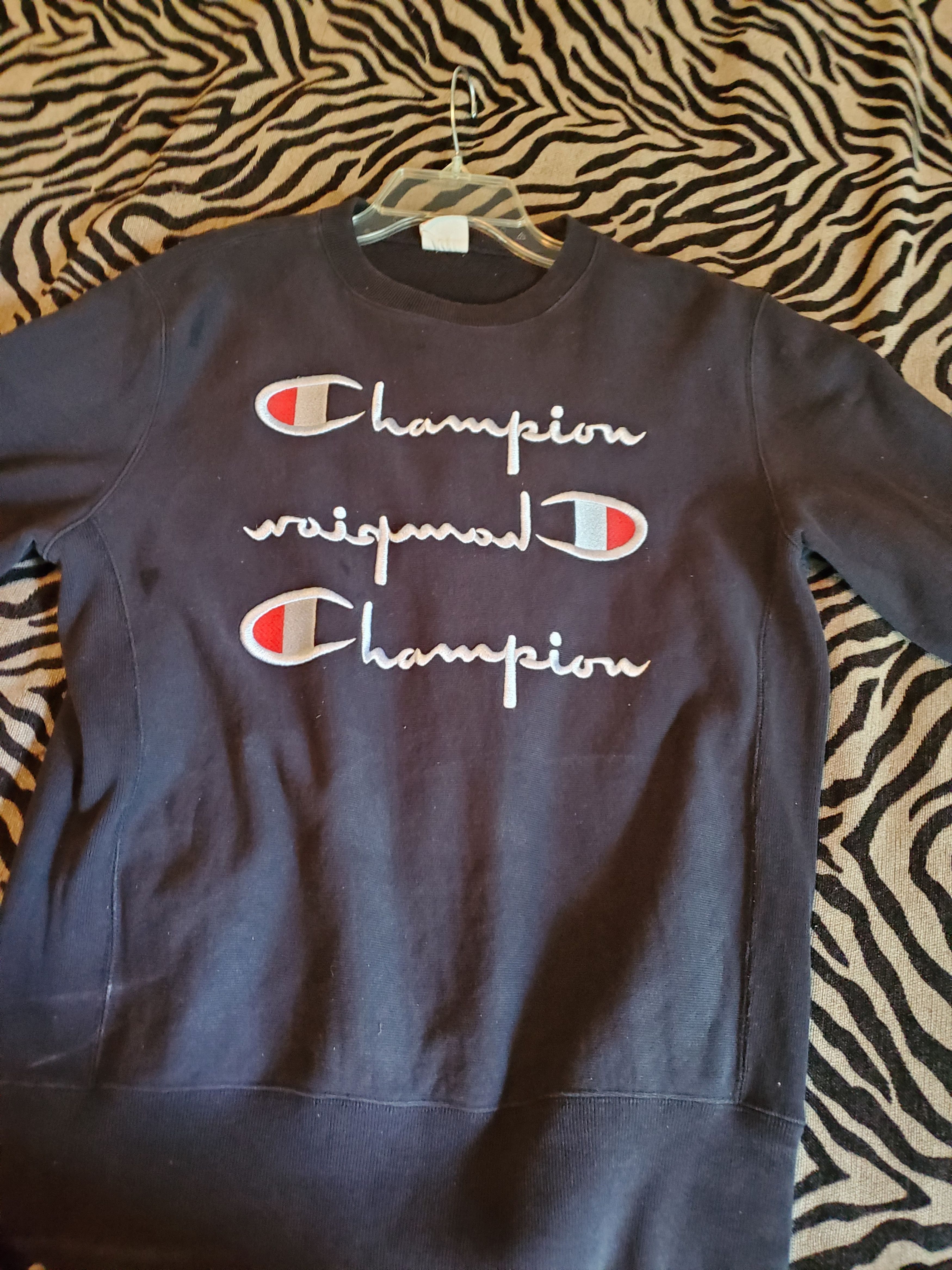 Champion Champion Reverse Weave Crewneck Triple Script | Grailed