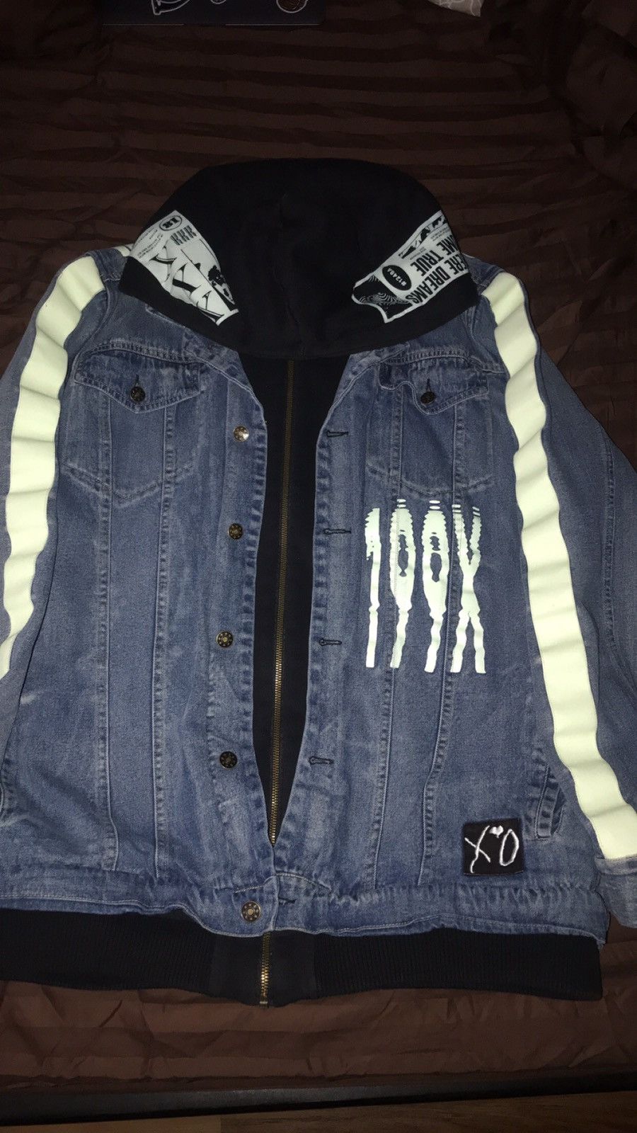 The Weeknd Where Dreams Come True XO hoodie denim jacket | Grailed