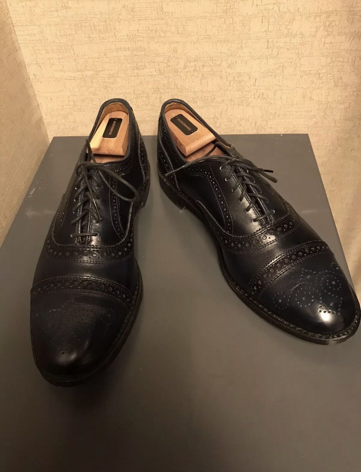 Allen Edmonds Allen Edmonds Strand Cap-Toe Oxfords 10 D Midnight Navy ...