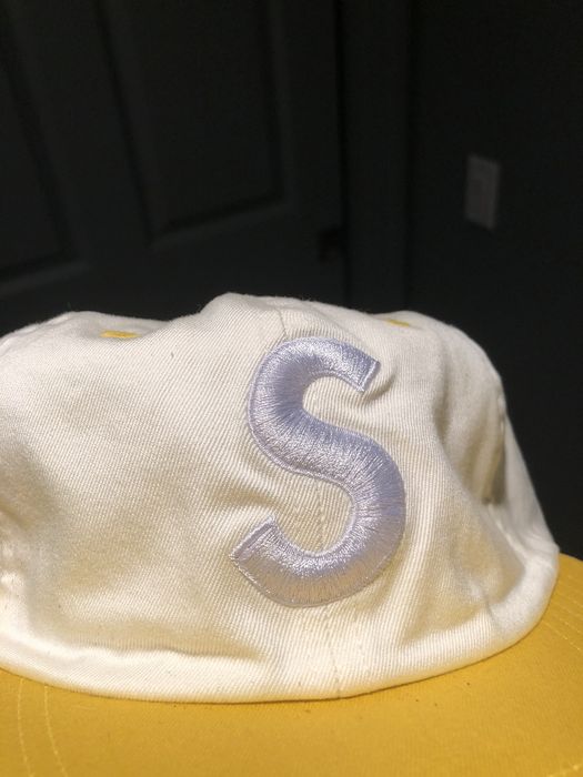Supreme Supreme S Logo 2 Tone Washed Yellow 6-Panel Hat | Grailed